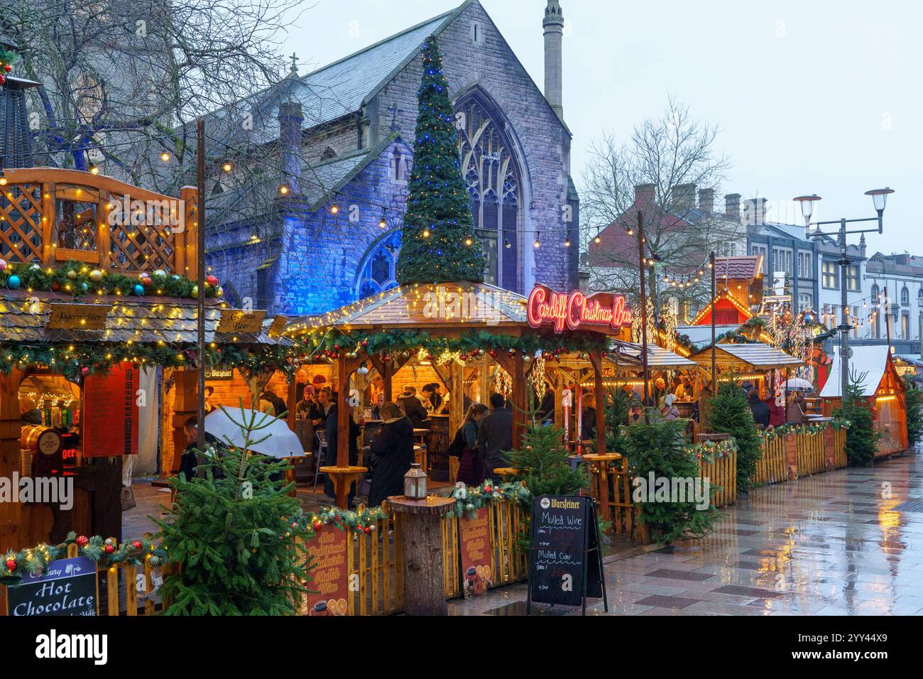 Shoppers enjoying Cardiff's Christmas market, December 2024 Stock Photo ...