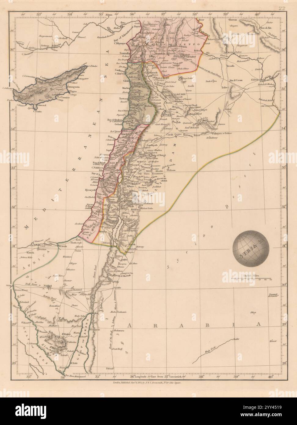 Historical syria map hi-res stock photography and images - Alamy