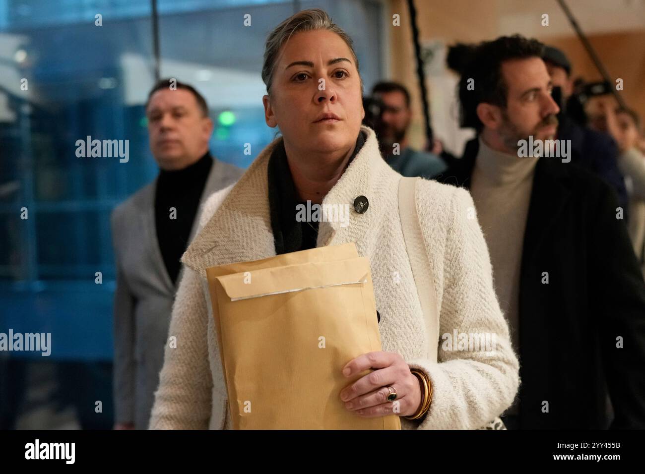 The daughter of Gisele Pelicot, Caroline Darian, arrives in the Avignon ...