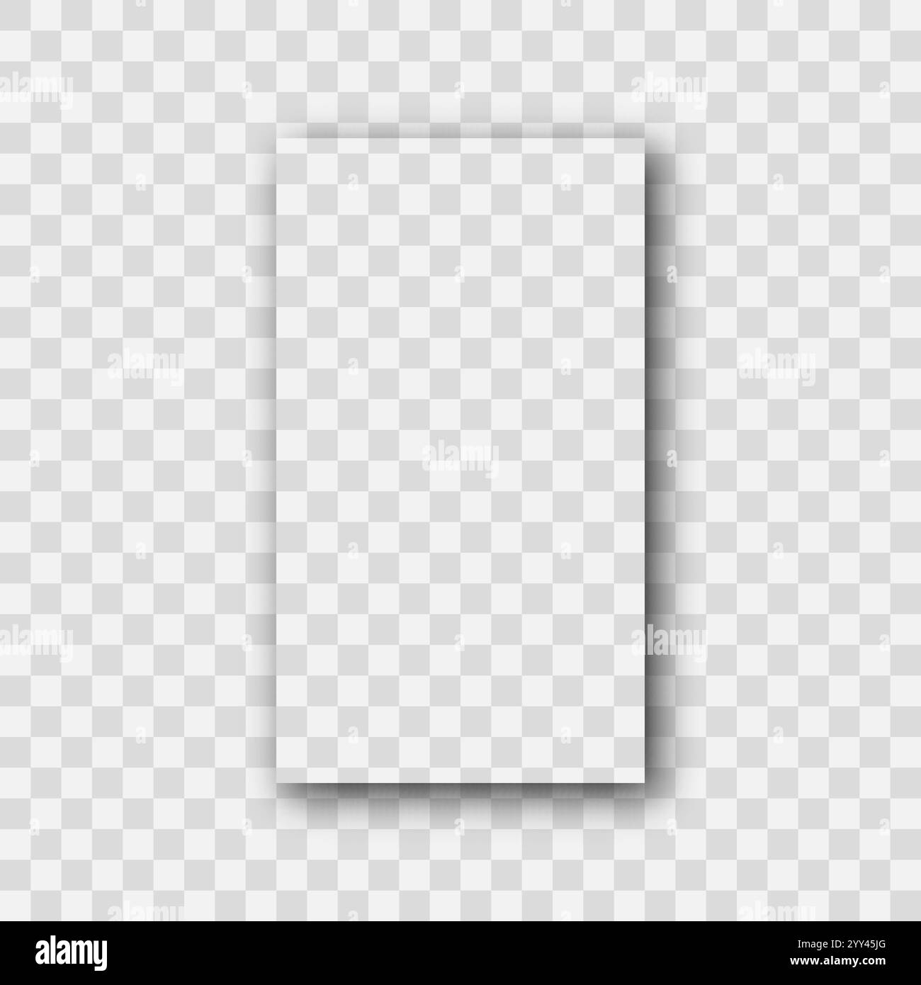 Dark transparent realistic shadow. Shadow of a vertical rectangle ...