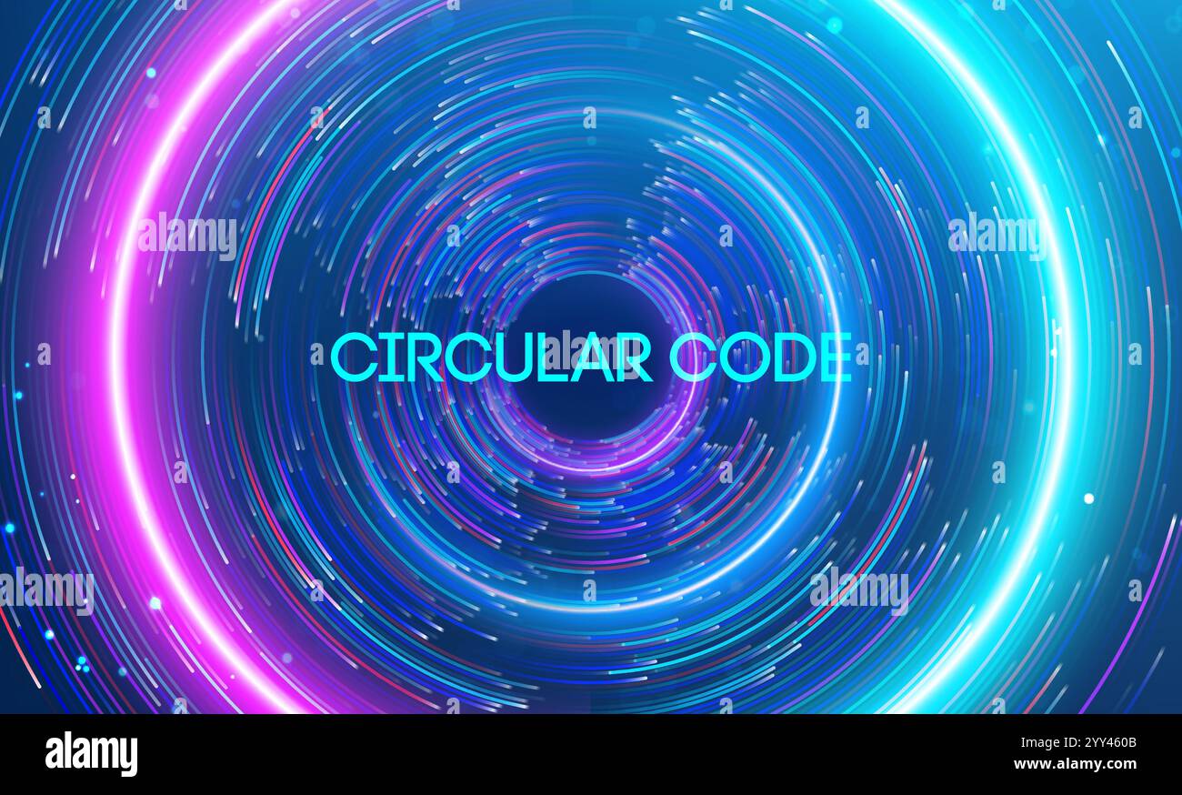 Vibrant circular motion colorful neon Stock Vector Images - Alamy