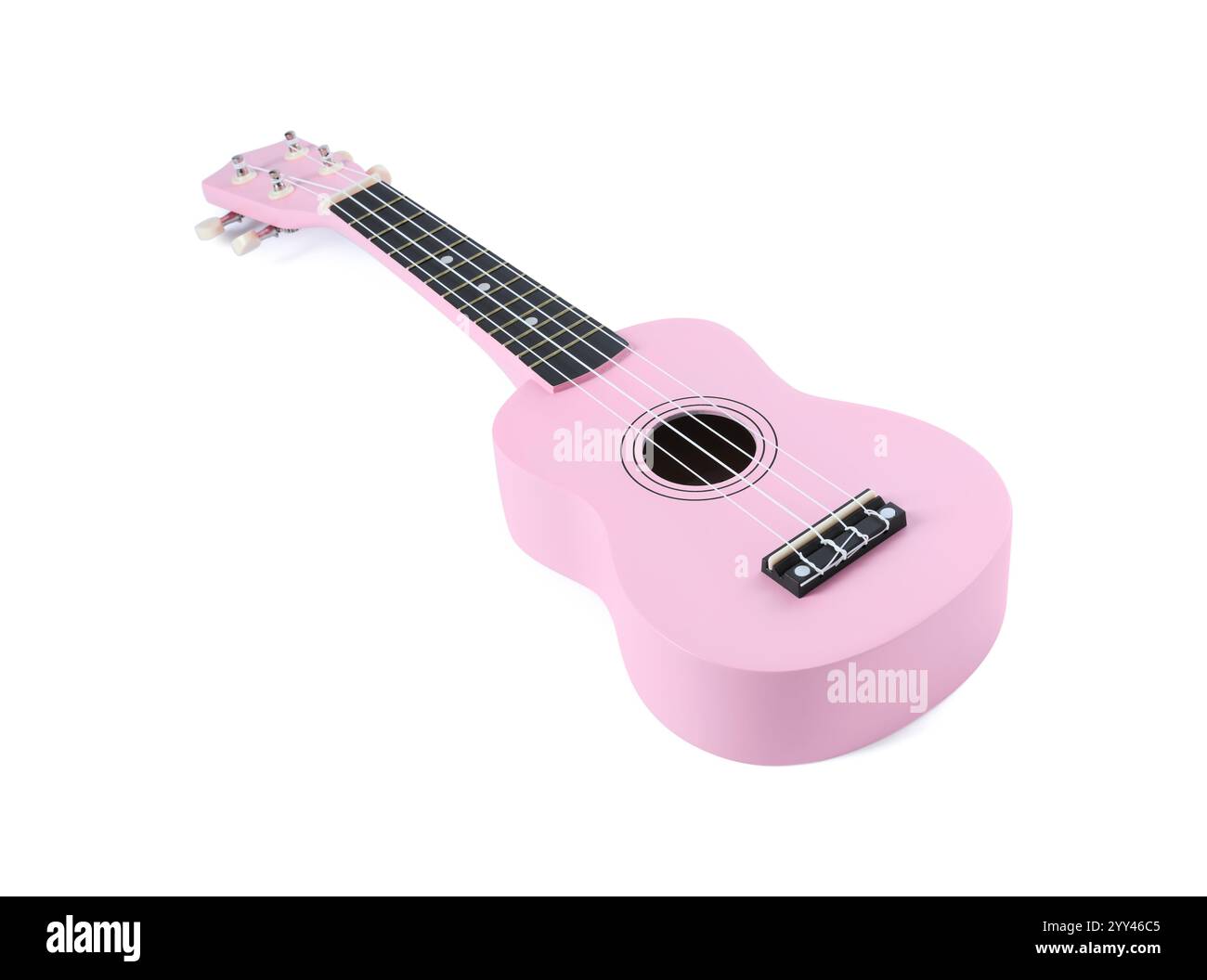 One ukulele isolated on white. String musical instrument Stock Photo ...