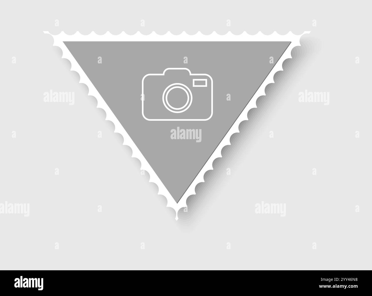 Postage stamp frame. Empty border template for postcards and letters ...