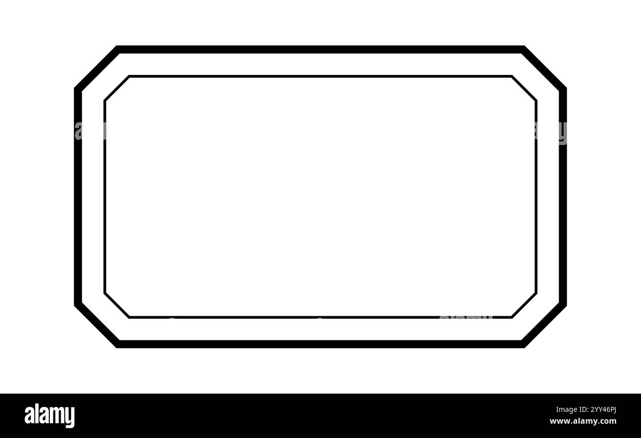 Outline vintage label. Vignette blank label. Vector banner Stock Vector ...