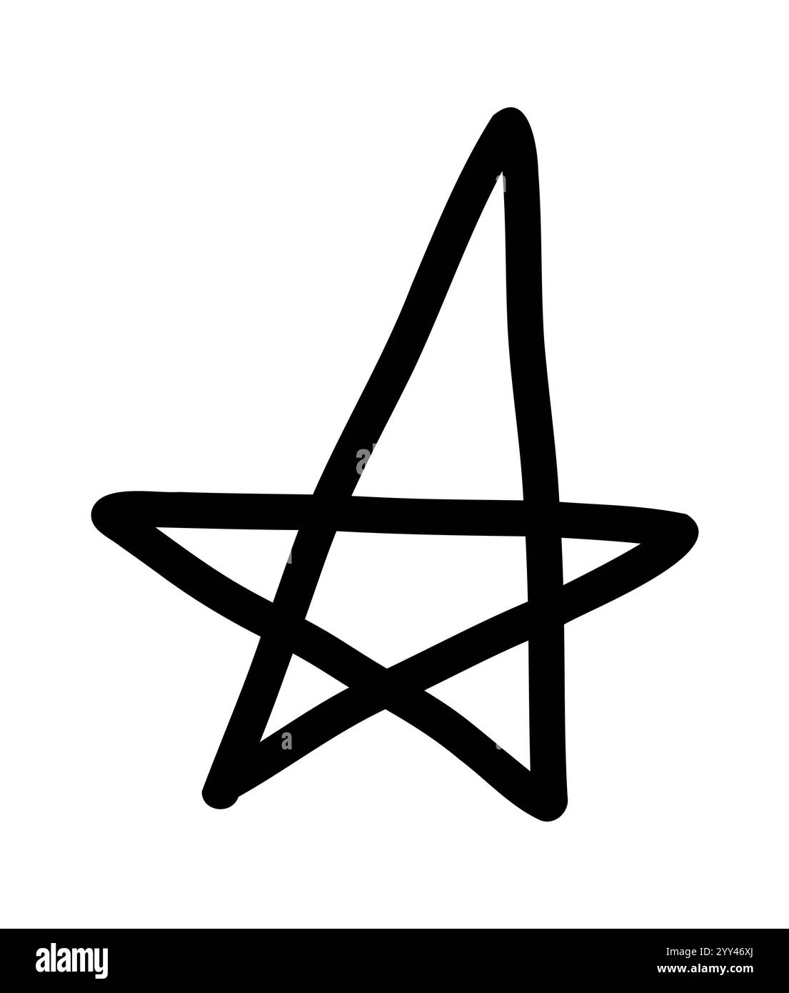 Simple hand drawn star. Doodle stars shape elements Stock Vector Image ...