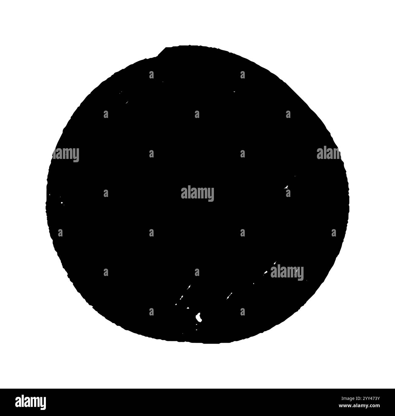 Black grunge circle. Round stamp. Painted ink brush circle vector Stock ...