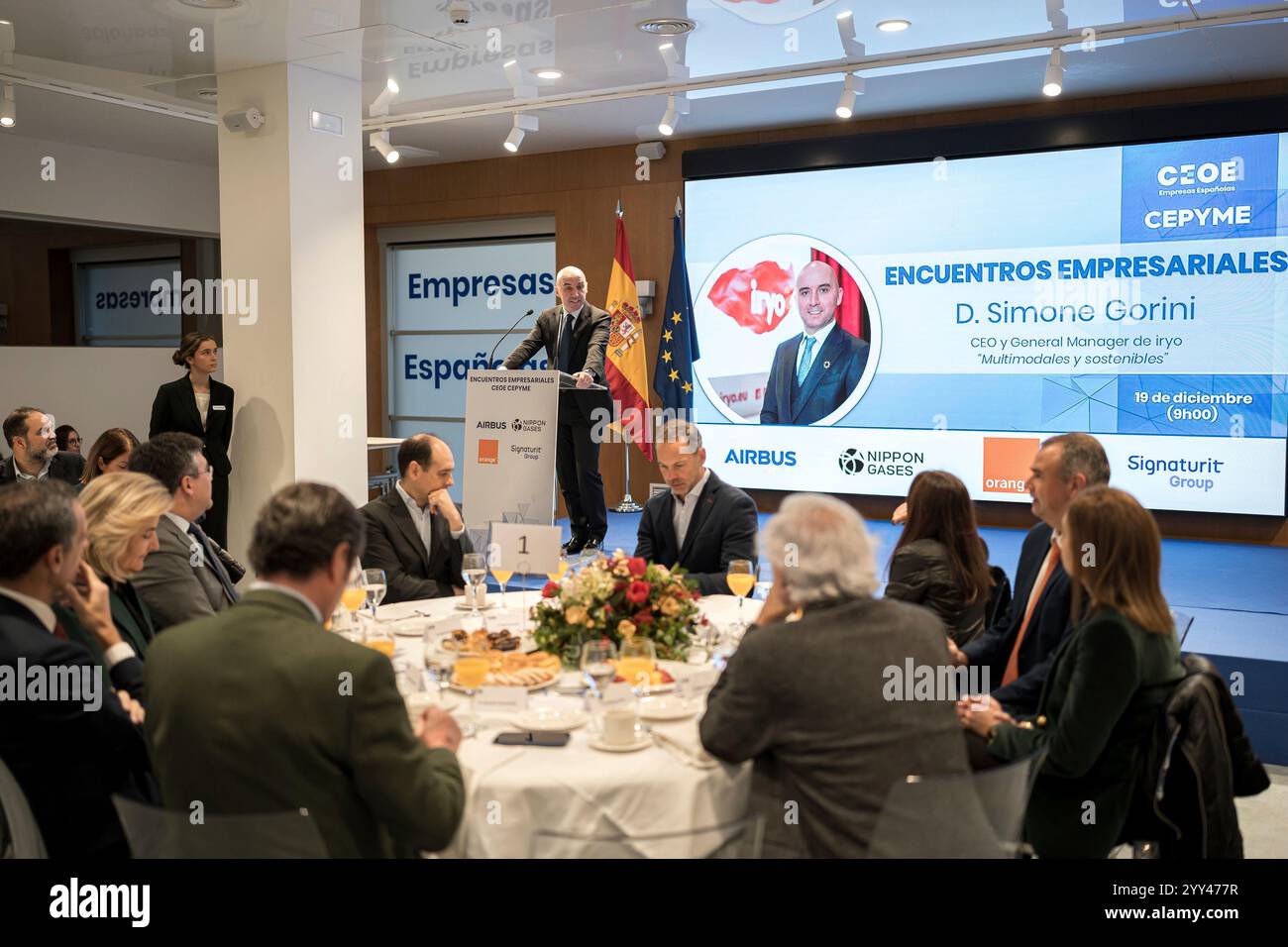 The CEO and general manager of Iryo, Simone Gorini, during a Business ...