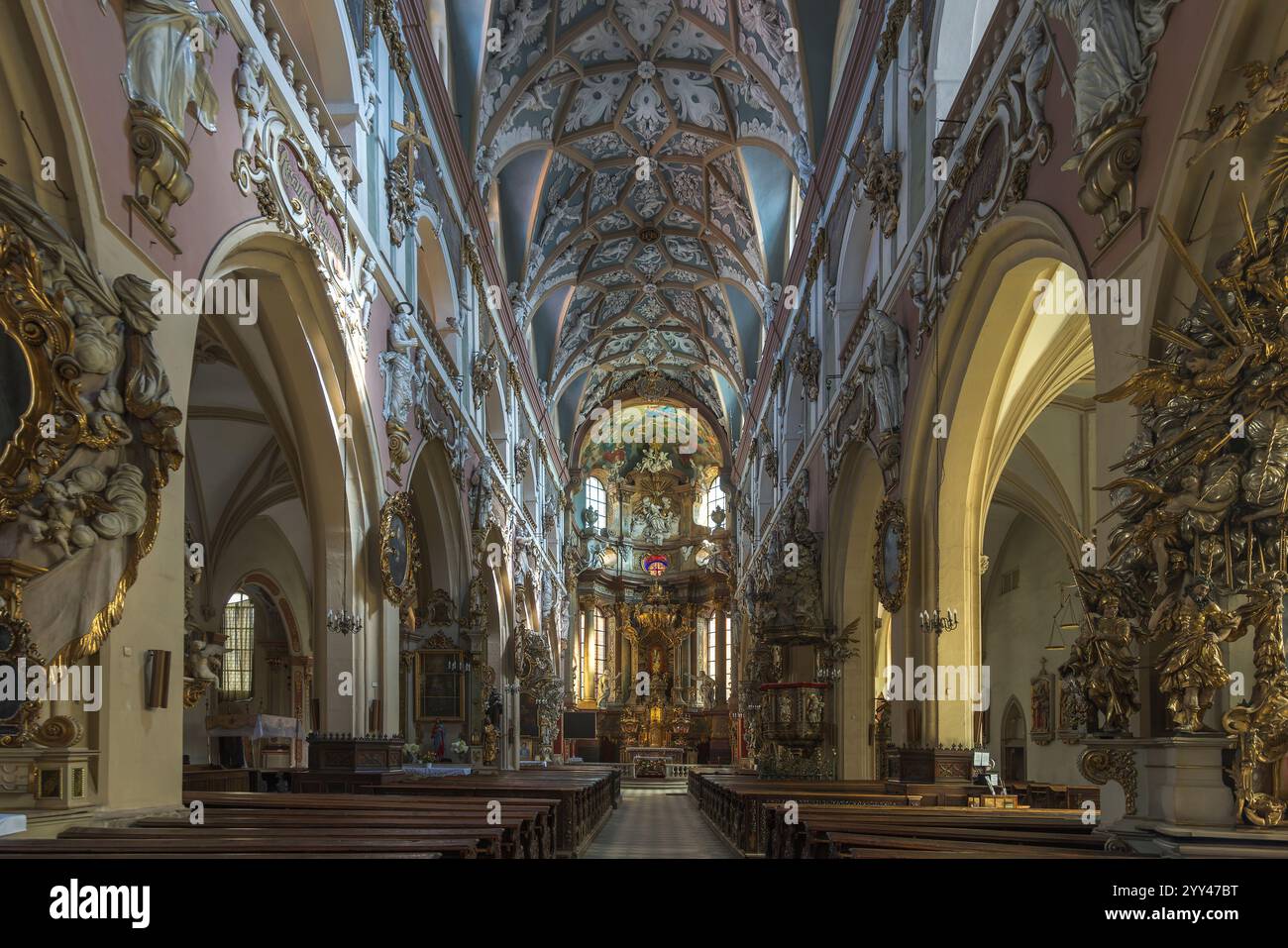 Visitors admire the stunning baroque architecture of Klodzko's ...