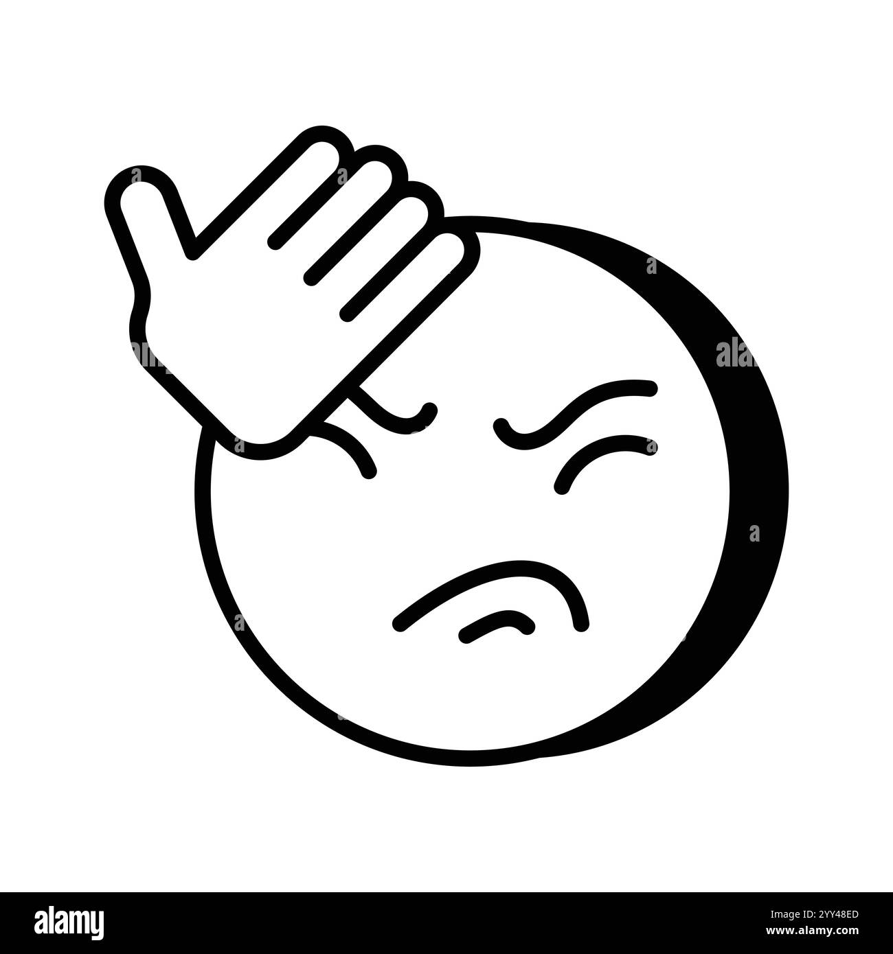 Get this creative icon of frustrated emoji, ready to use vector Stock ...