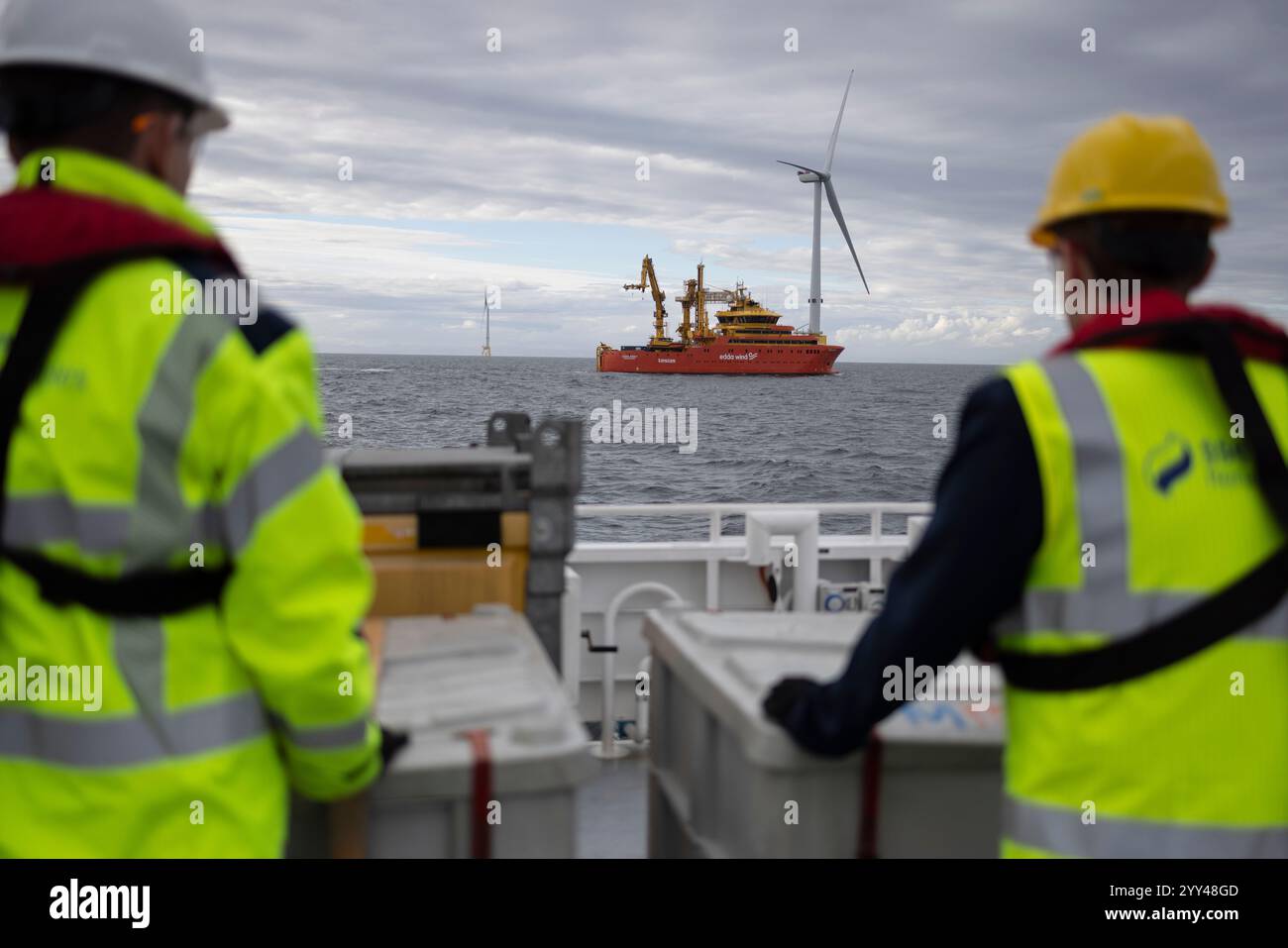 Seagreen, Scotland's largest offshore wind farm, in the North Sea ...
