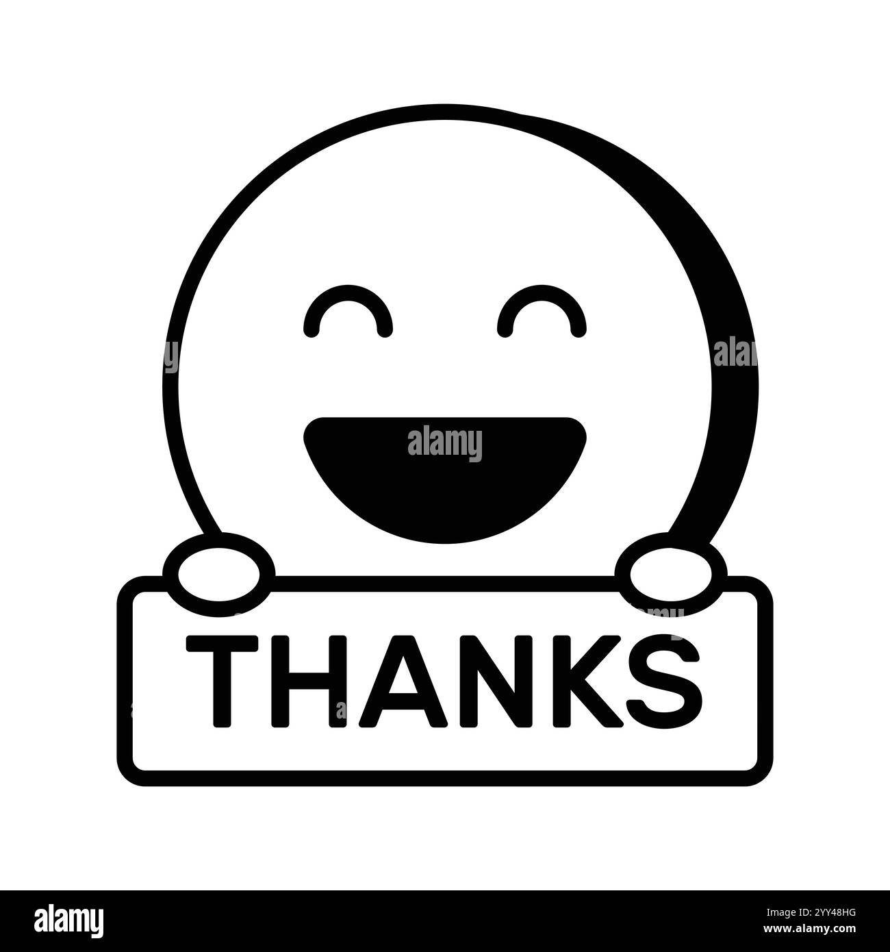 Grab this carefully crafted icon of thanks emoji, ready for premium use ...