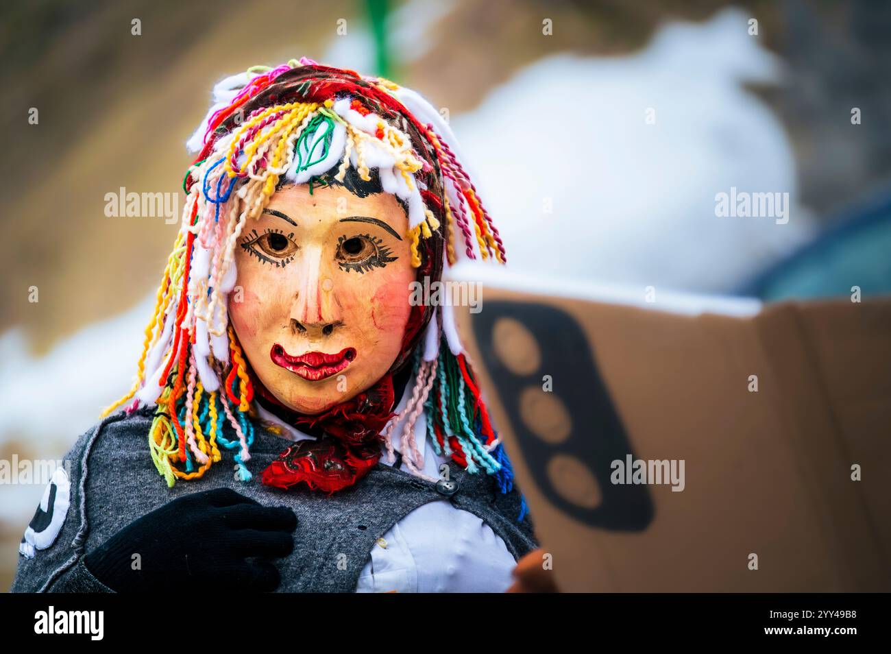 Ancient carnival with wooden masks from Sauris. Magic of Carnia for the ...
