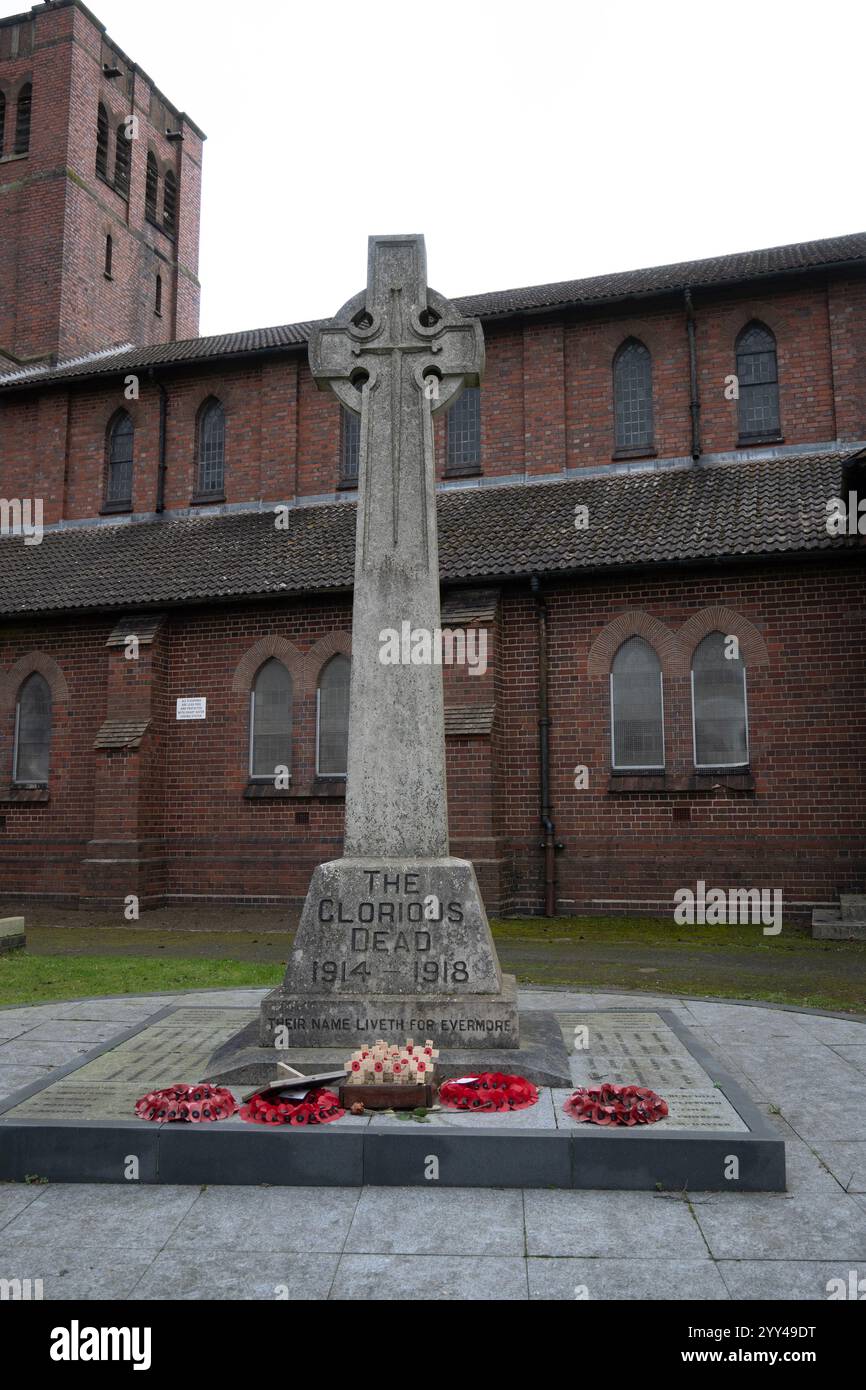 The war memorial, St. Giles churchyard, Rowley Regis, West MNidlands ...