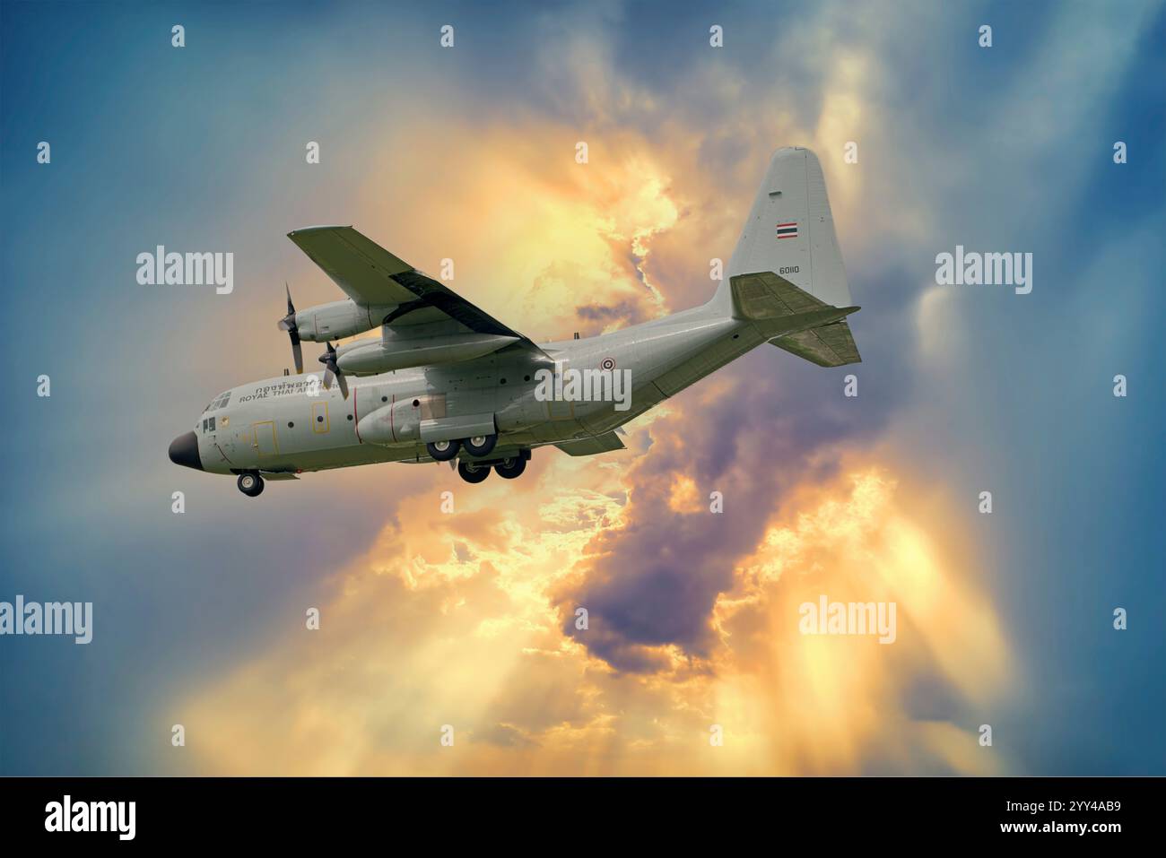 Royal Thai Air Force C-130 60110 supporting Exercise Cope Tiger Stock ...