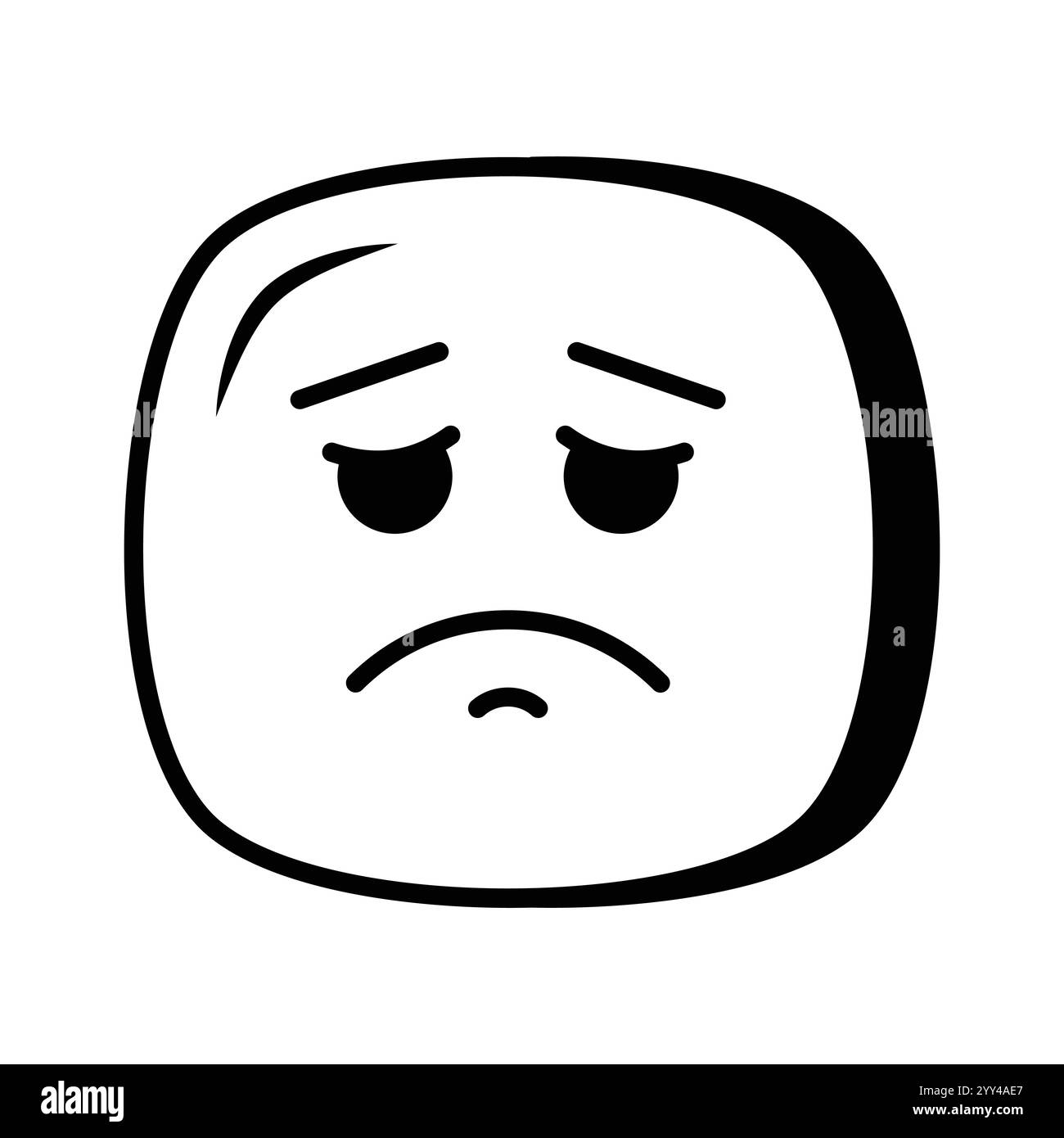 Sad Face Black And White