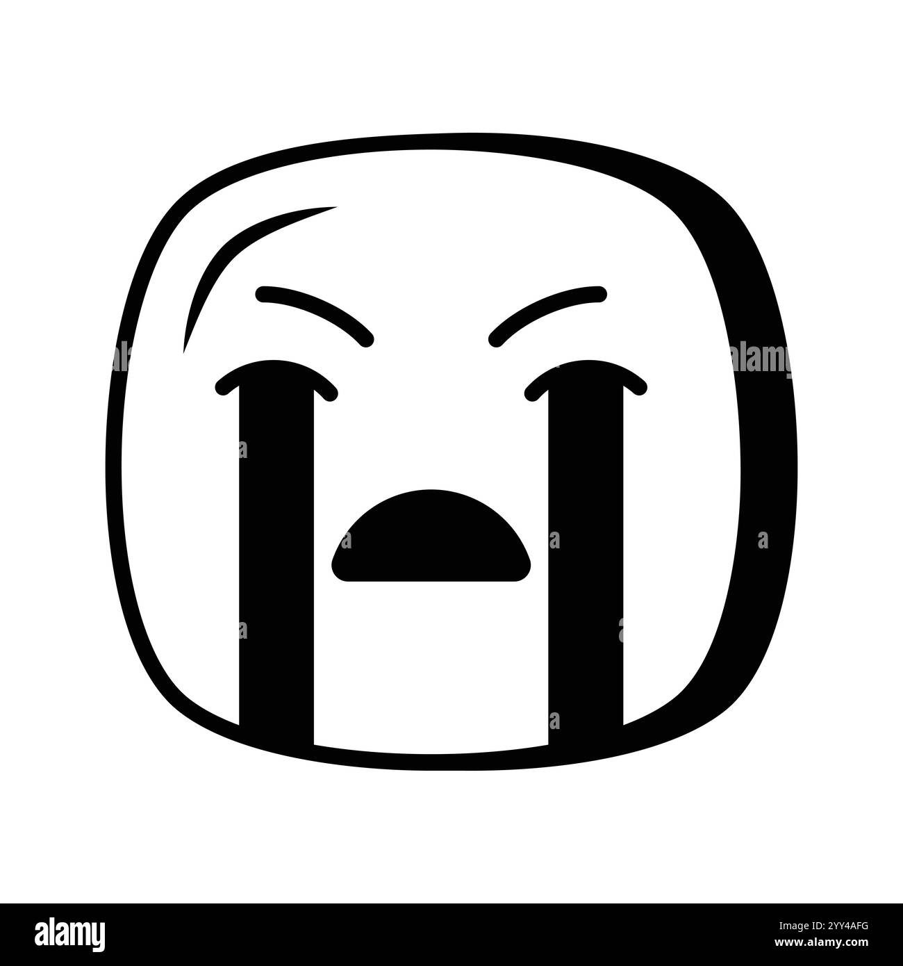 Get this amazing crying emoji vector design, customizable vector Stock ...