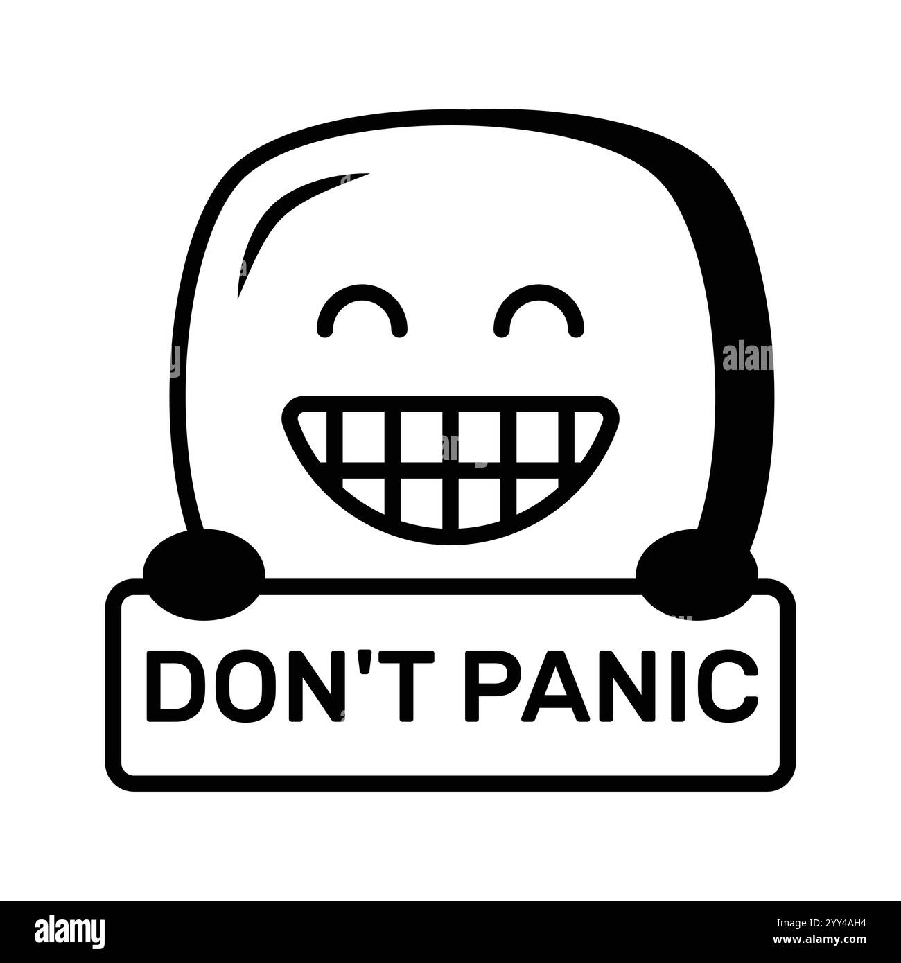 Dont Panic Emoji Vector Design Customizable Flat Style Vector Stock Vector Image And Art Alamy