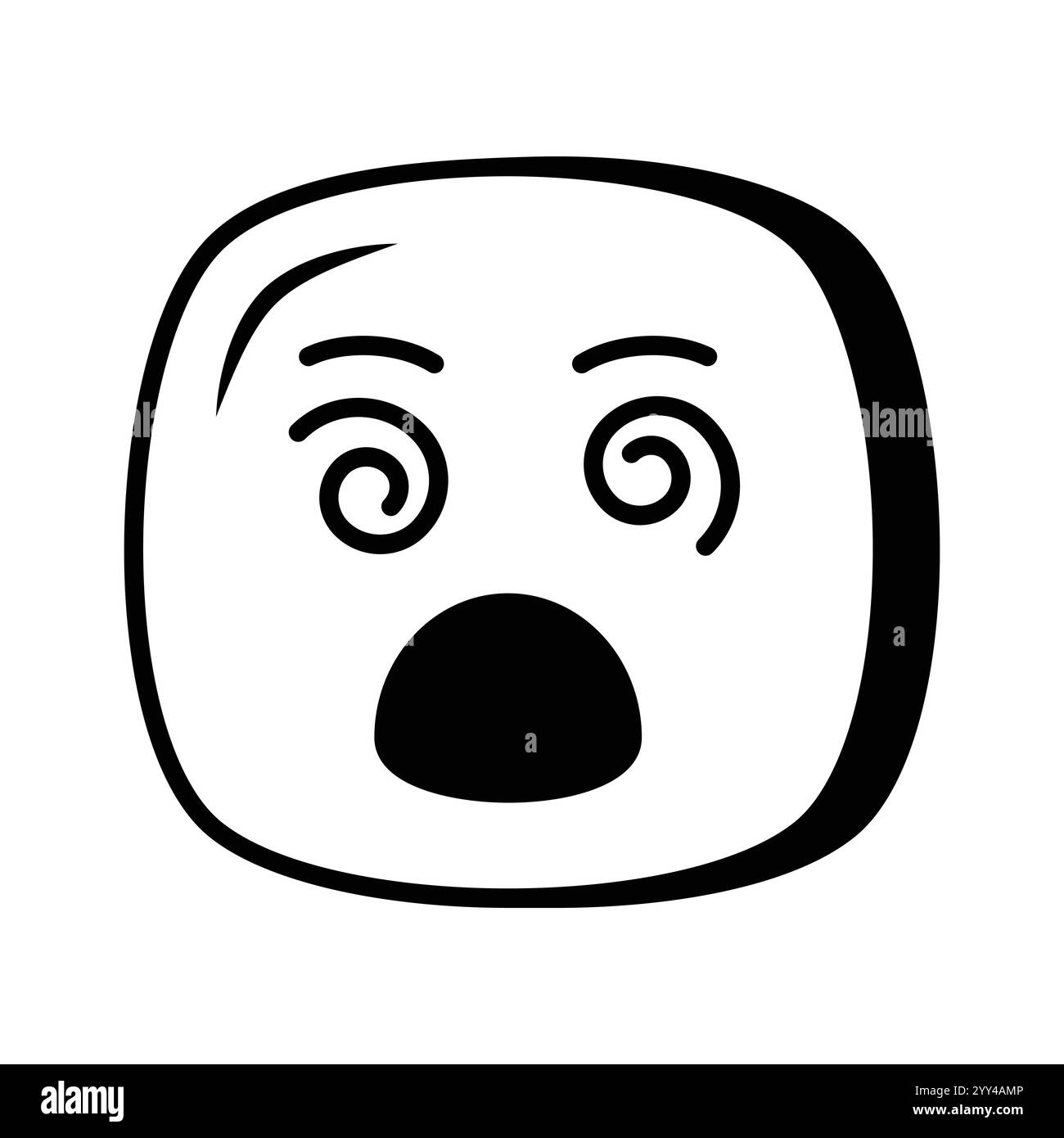 Dizzy emoji icon, dizziness expression vector design Stock Vector Image ...