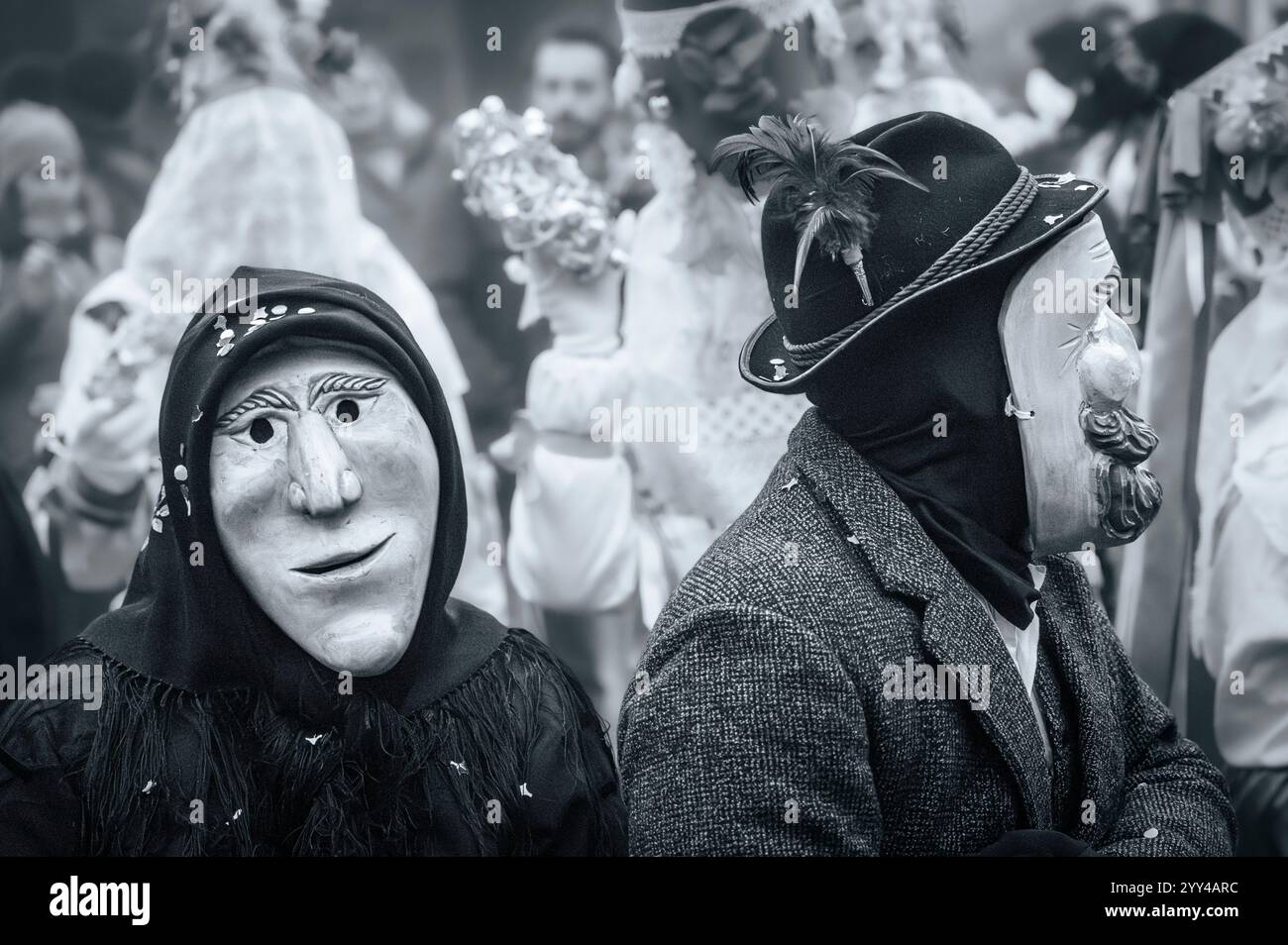 Ancient carnival with wooden masks from Sauris. Magic of Carnia for the ...