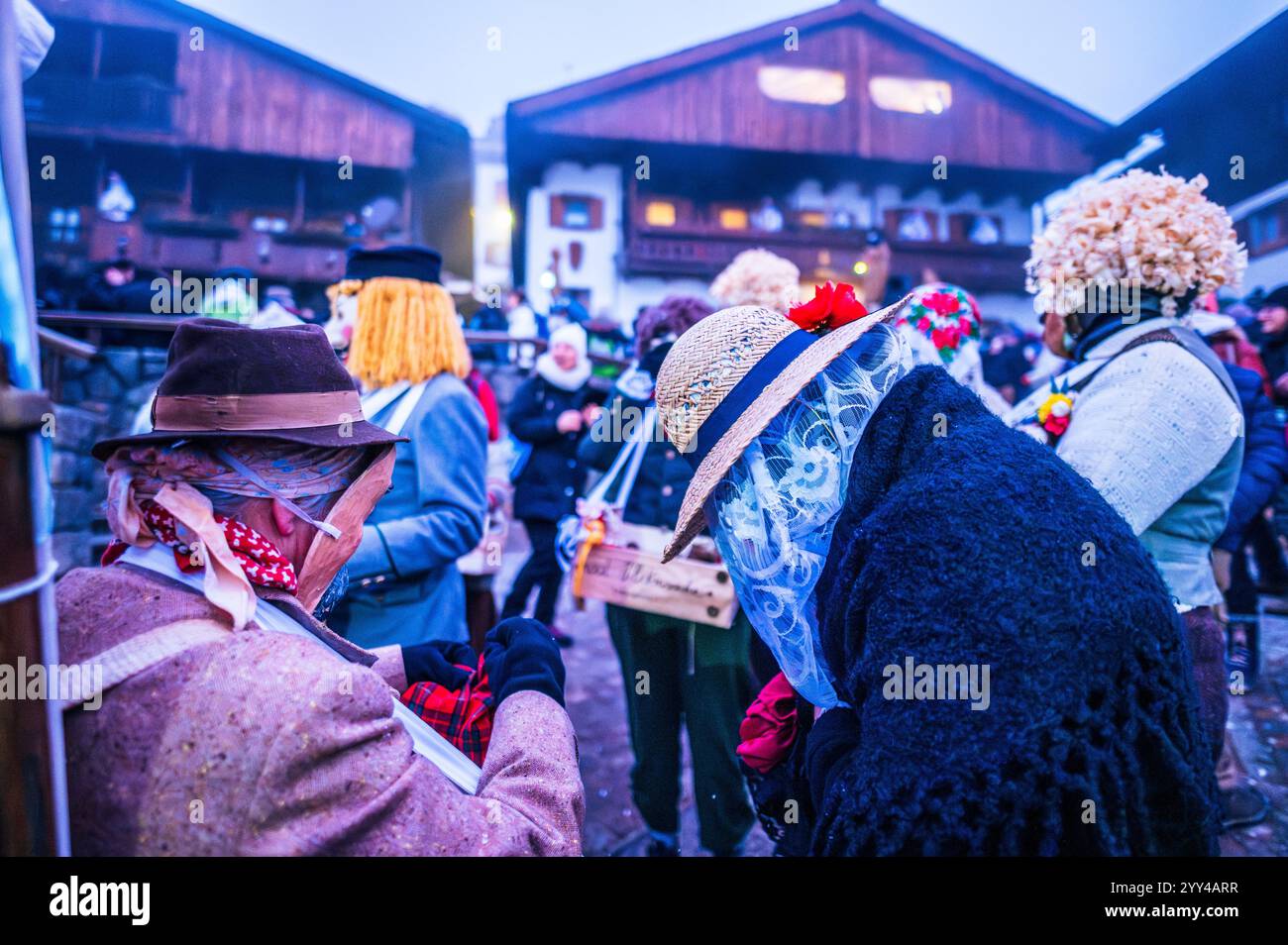 Ancient carnival with wooden masks from Sauris. Magic of Carnia for the ...