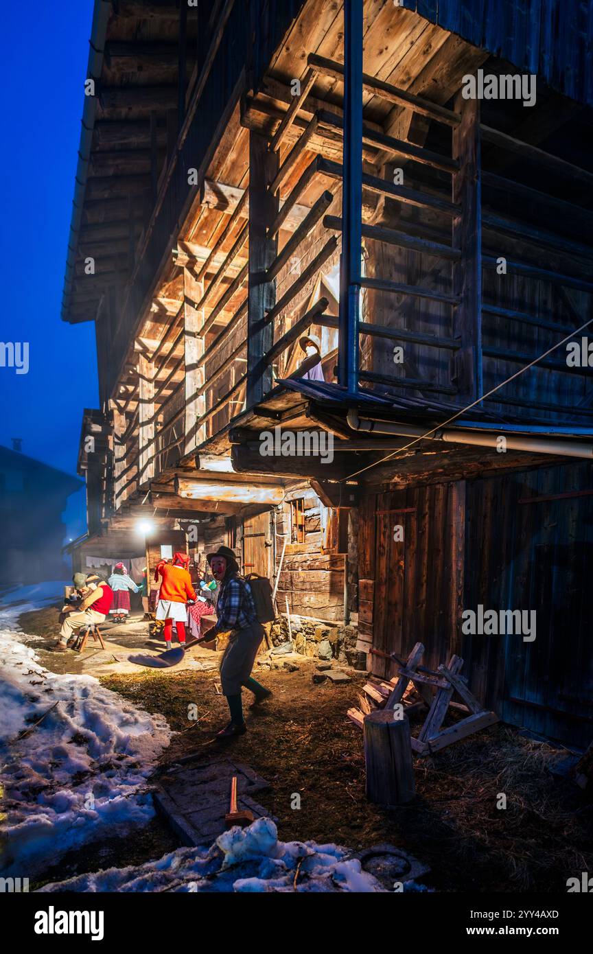 Ancient carnival with wooden masks from Sauris. Magic of Carnia for the ...