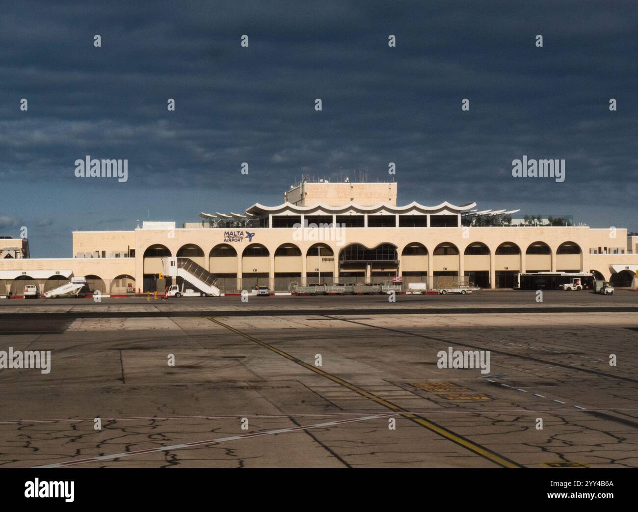 Malta international airport terminal Stock Photo - Alamy