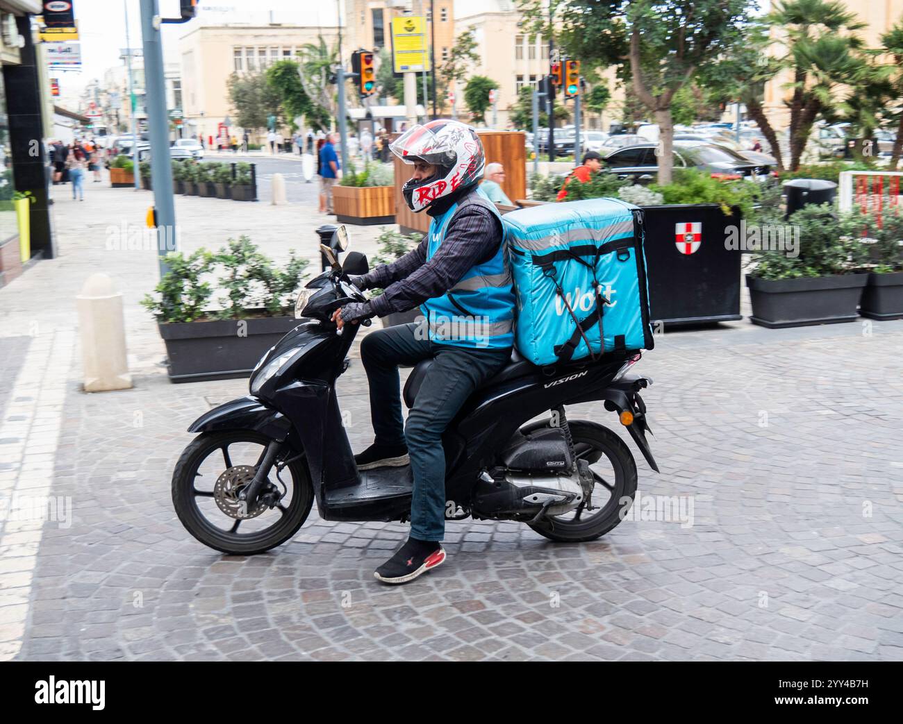 Wolt delivery riders Stock Photo - Alamy