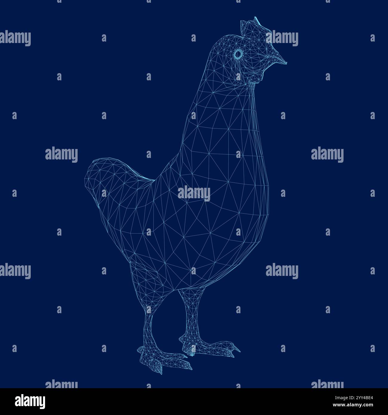 Chicken wireframe Graphic Design. Vector illustration Stock Vector ...