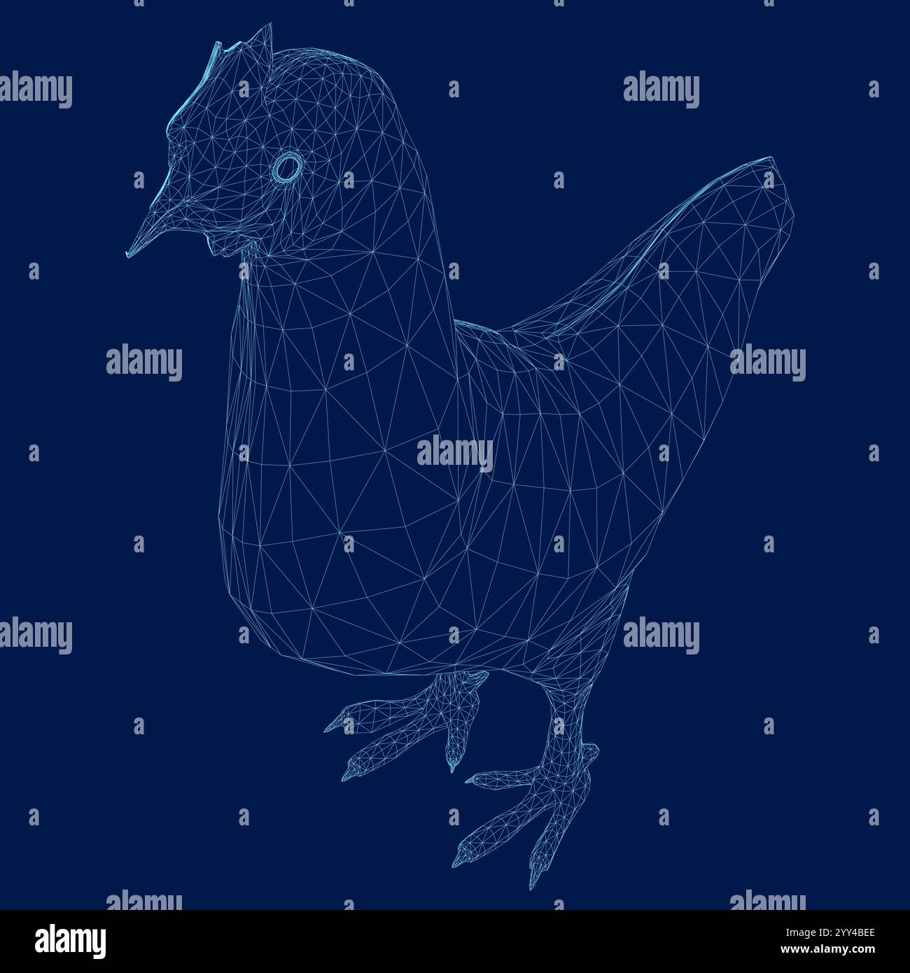 Chicken wireframe Graphic Design. Vector illustration Stock Vector ...