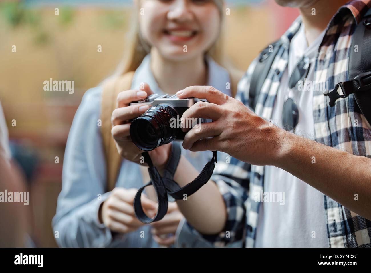 Capturing the Essence of Adventure: Close-Up of Travelers Exploring New ...