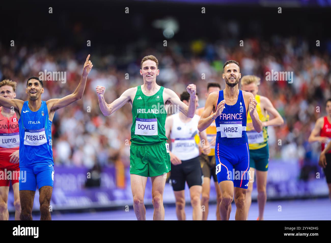 Cathal Doyle participating in the 1500 metres at the Paris 2024 Olympic ...