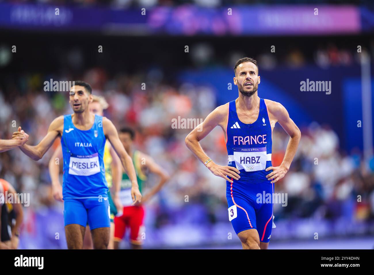 Azeddine Habz participating in the 1500 metres at the Paris 2024 ...