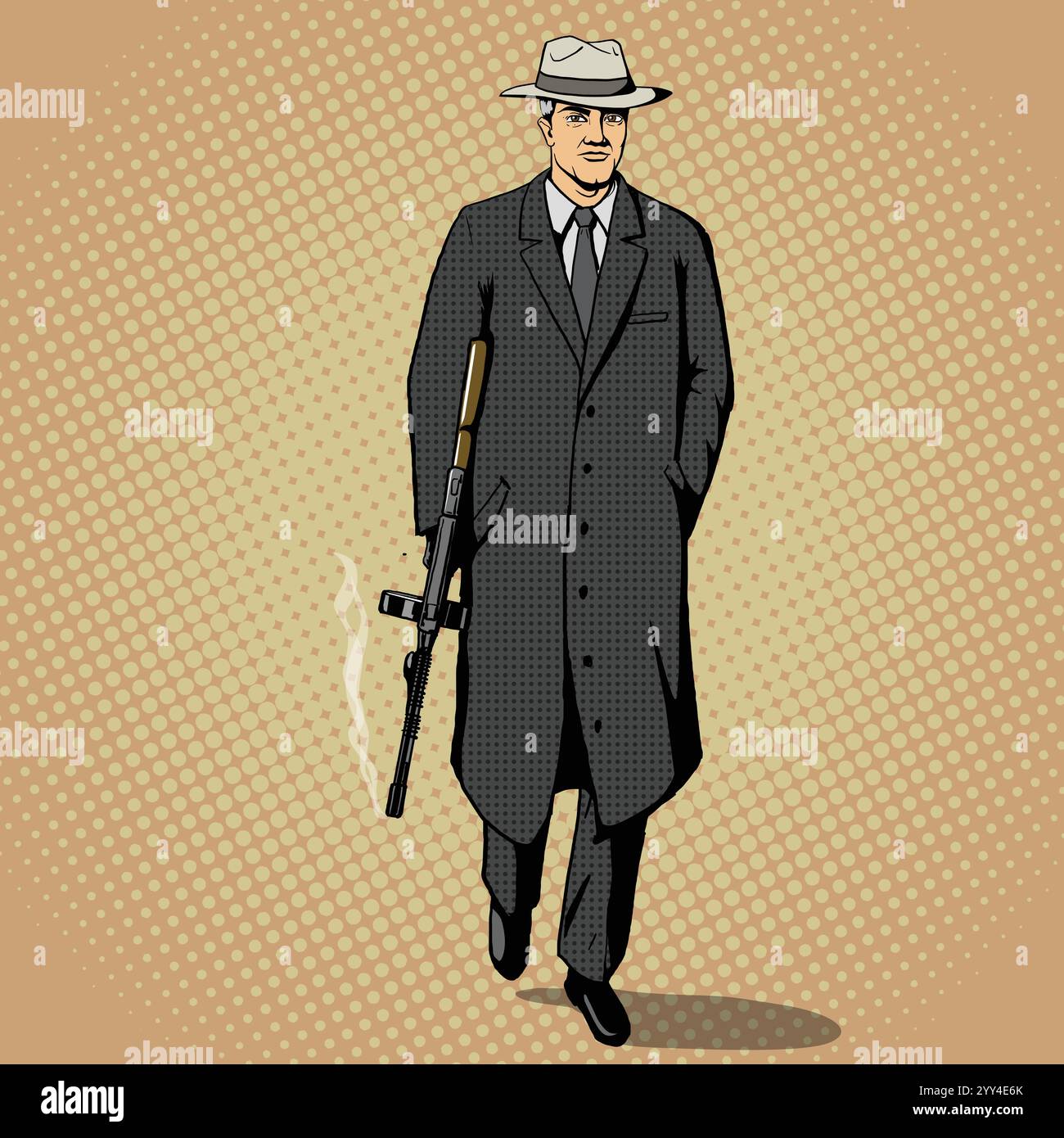Pop art comic mafia hi-res stock photography and images - Alamy