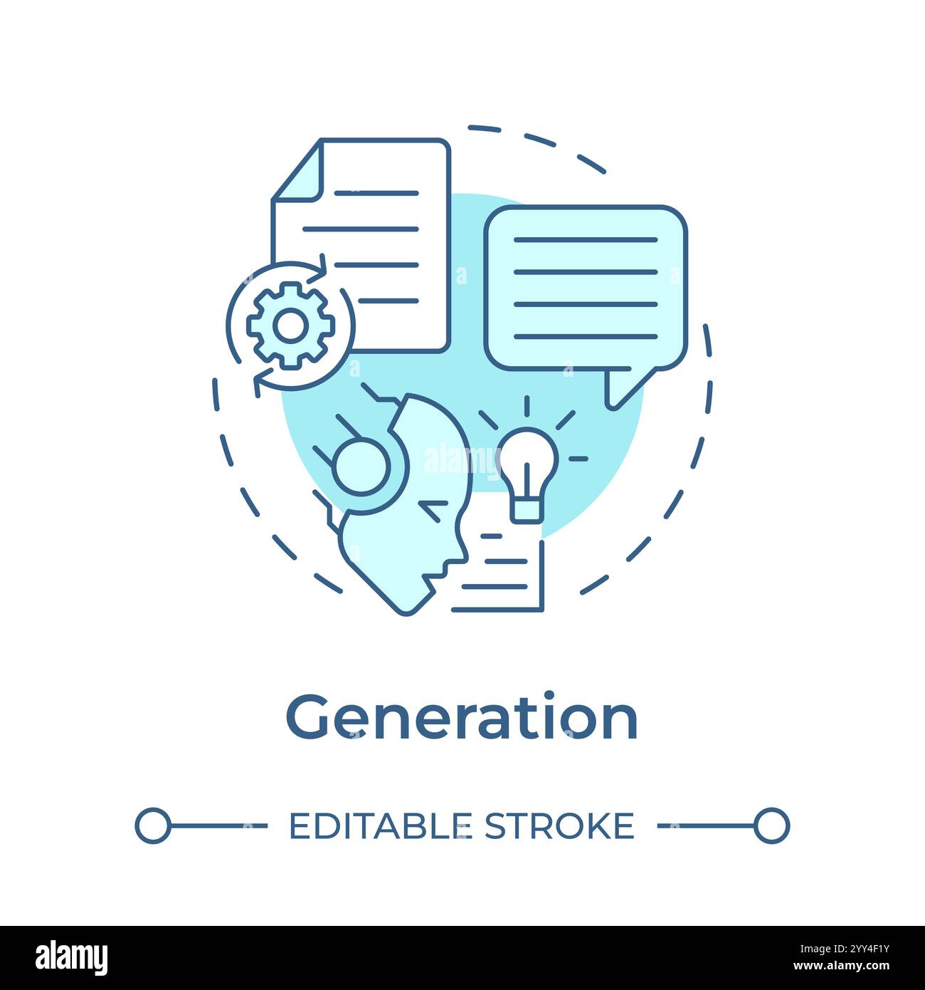 Generation soft blue concept icon Stock Vector Image & Art - Alamy