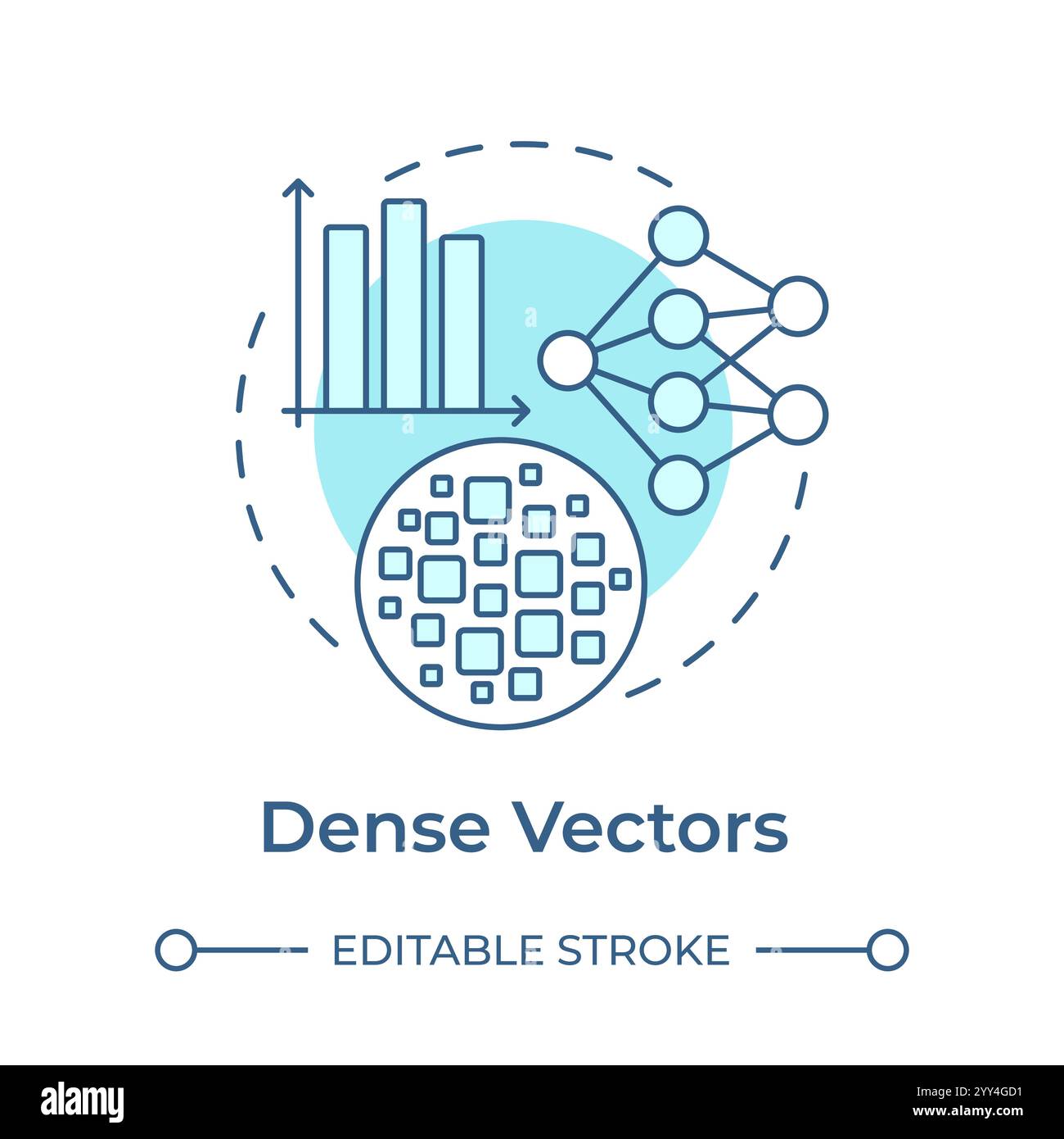 Dense vectors soft blue concept icon Stock Vector Image & Art - Alamy