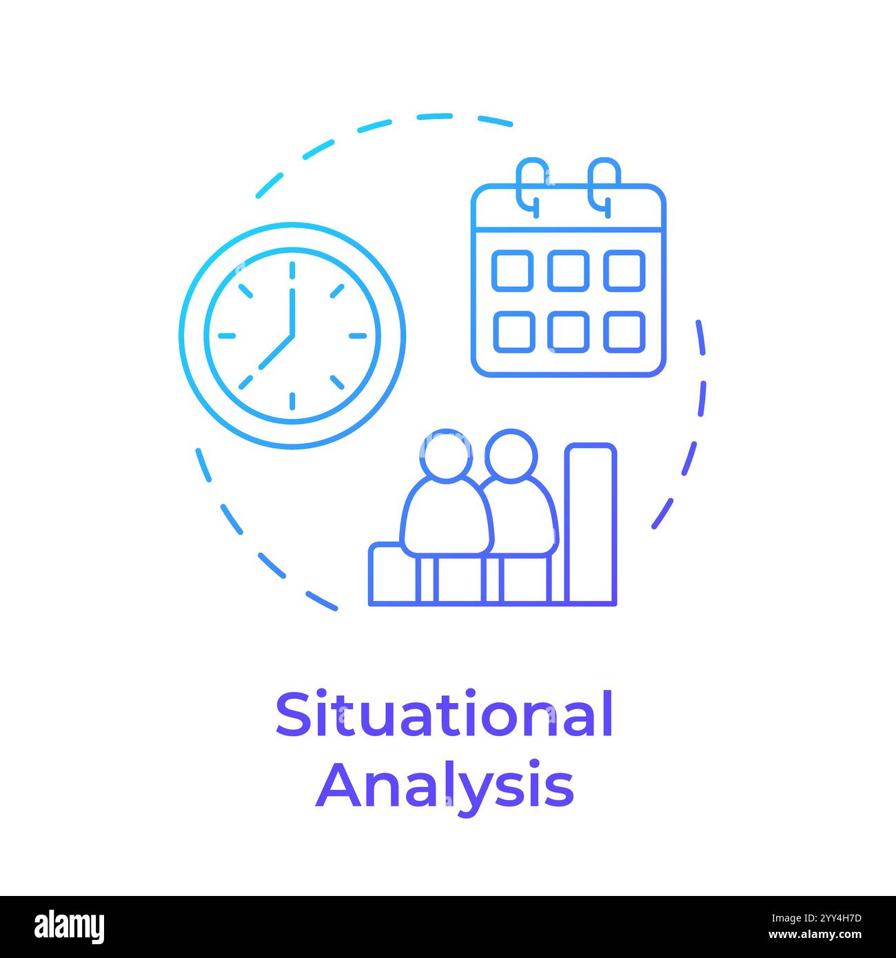 Situational analysis blue gradient concept icon Stock Vector Image & Art - Alamy
