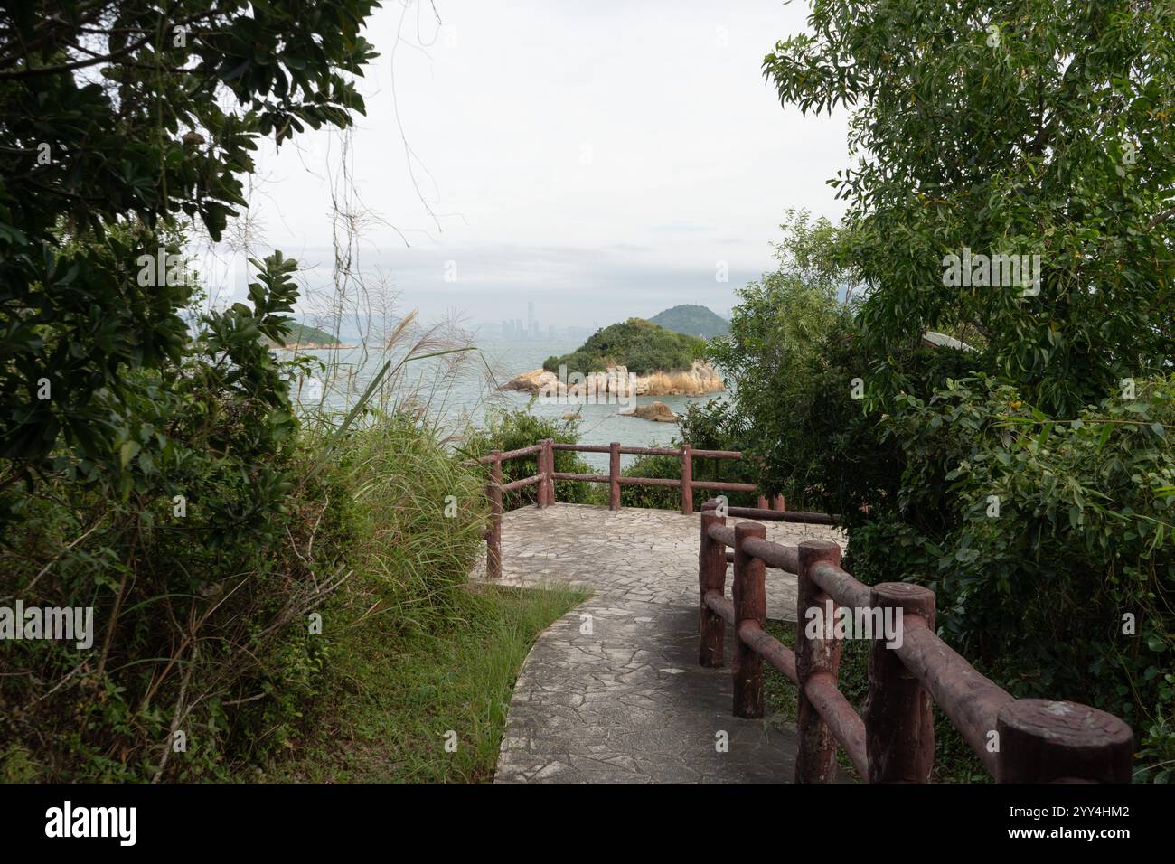 Ngan Chau island is seen from Peng Chau island in Hong Kong. HKSAR ...
