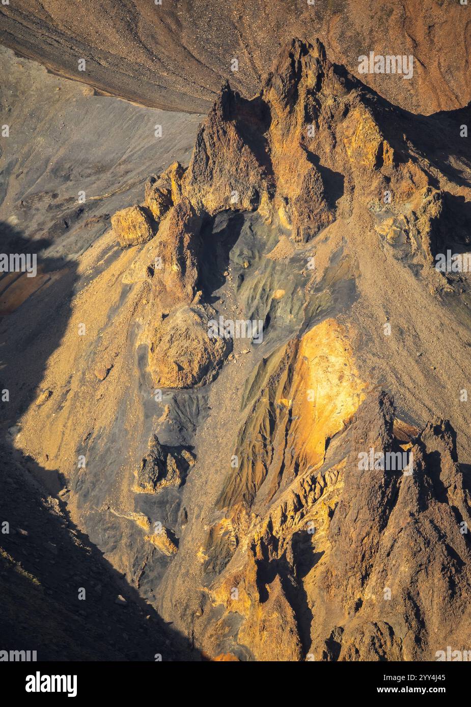 Aerial view of Iceland's rugged volcanic terrain, showcasing unique ...