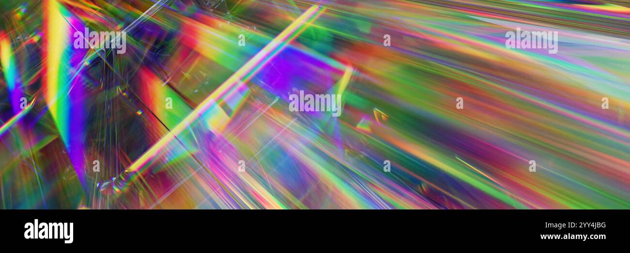 Abstract 3D illustration showcasing vibrant refraction light lines The ...
