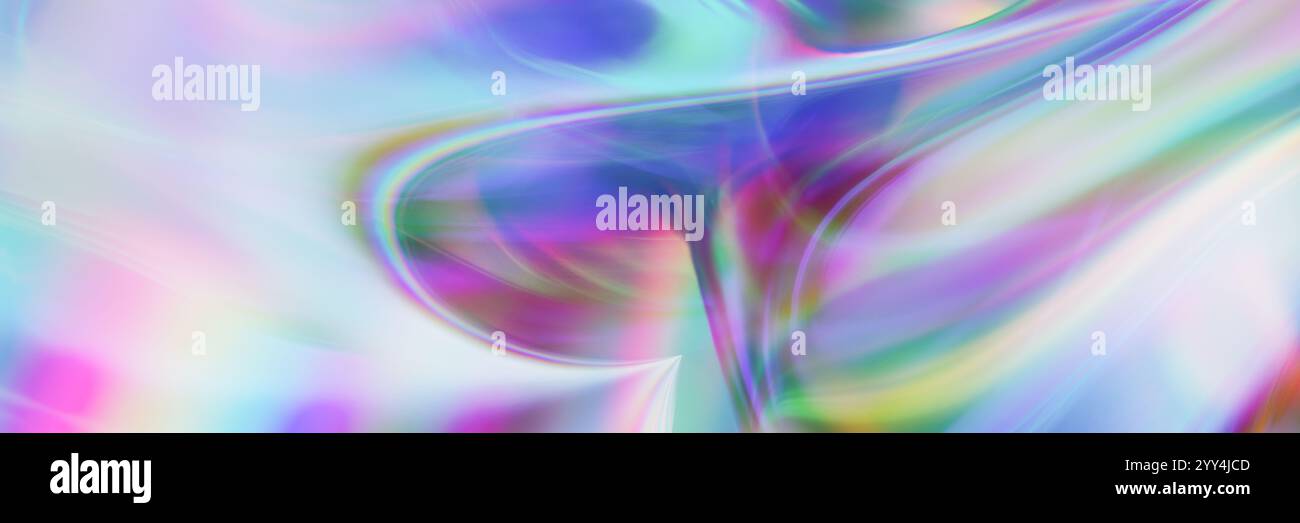 A captivating 3D neon render featuring smooth flowing shapes with vivid ...