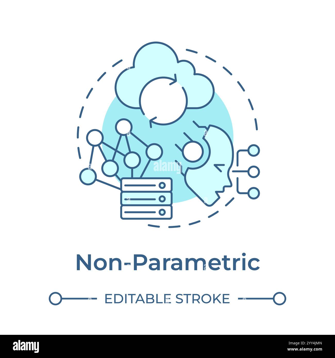 Non Parametric Memory Soft Blue Concept Icon Stock Vector Image And Art