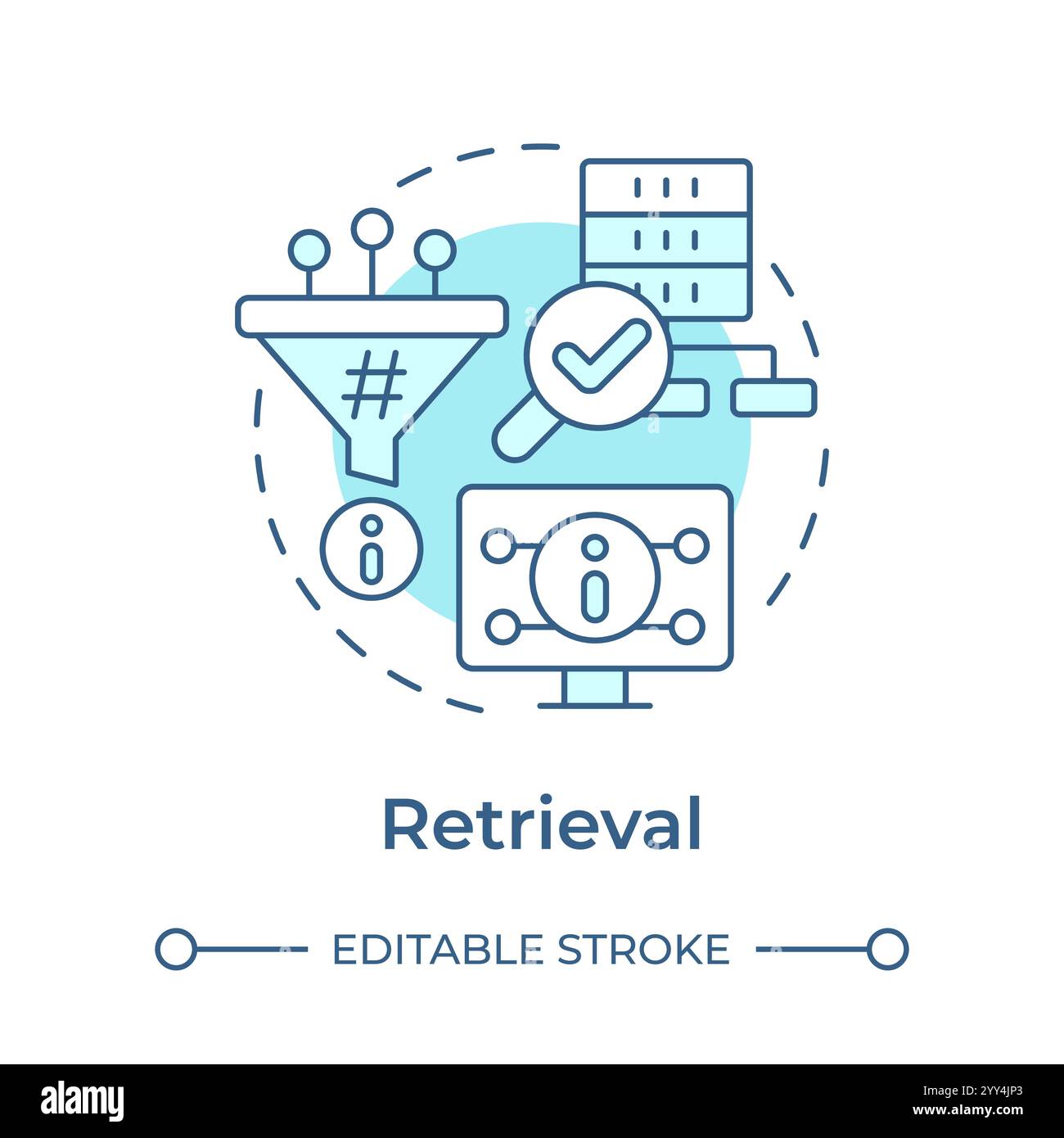 Retrieval soft blue concept icon Stock Vector Image & Art - Alamy