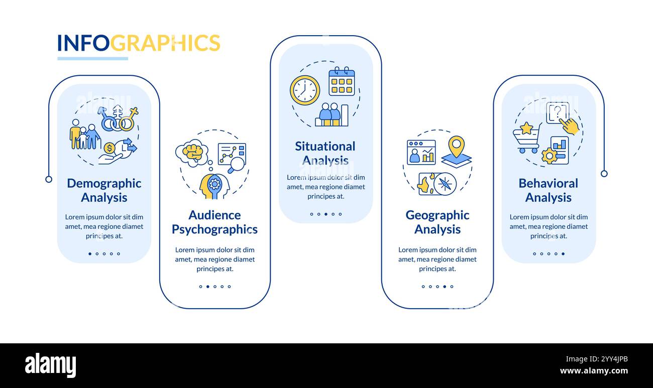 Audience analysis rectangle infographic vector Stock Vector Image & Art - Alamy