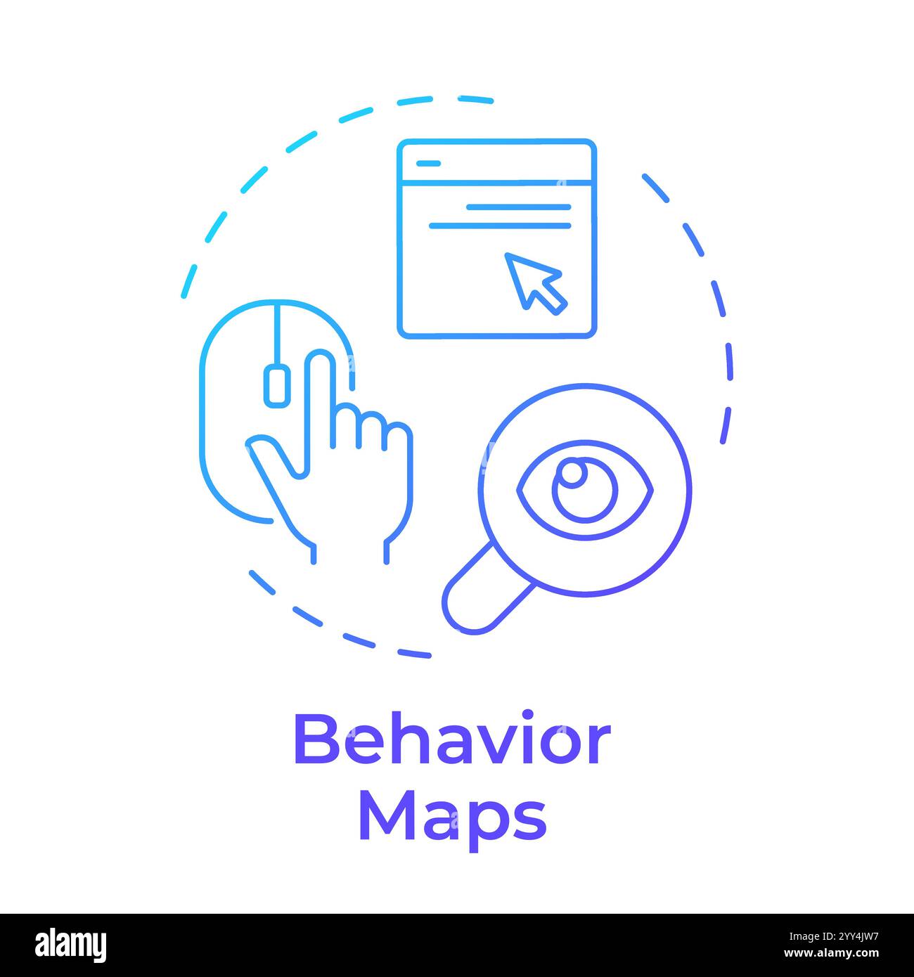 Behavior maps blue gradient concept icon Stock Vector Image & Art - Alamy