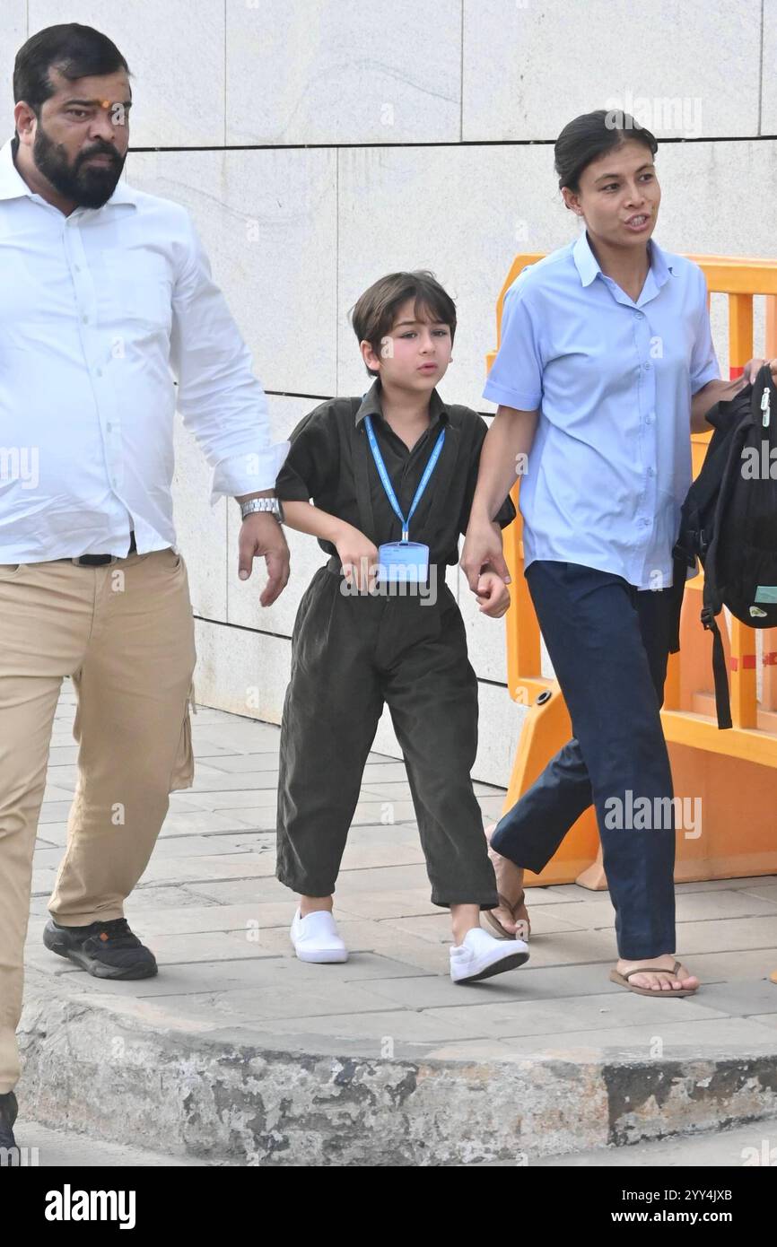 Mumbai, India, 19, DECEMBER, 2024: Taimur Ali Khan and Zain Kapoor were ...