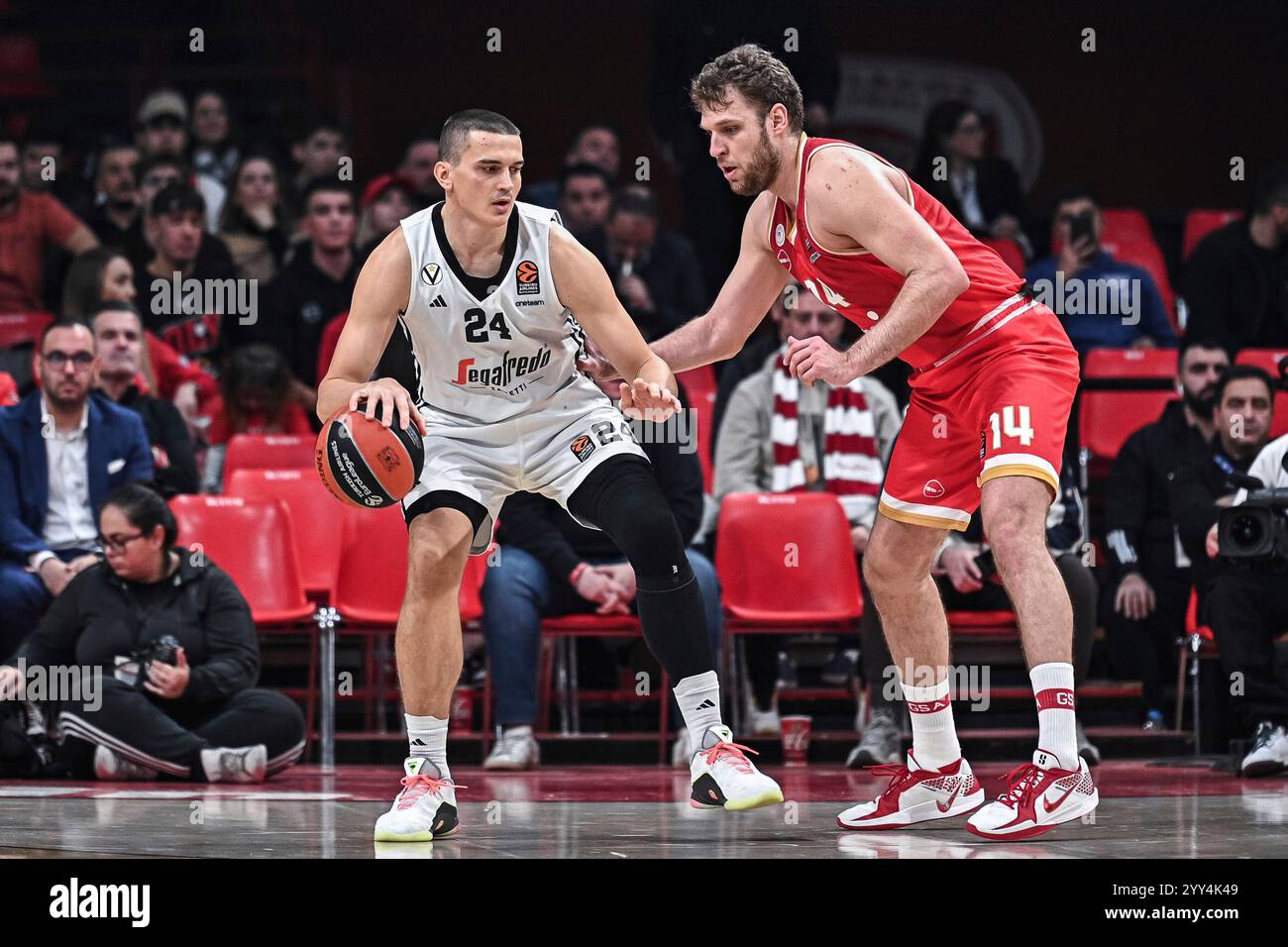 Piraeus, Griechenland. 18th Dec, 2024. 24 Andrejs Grazulis of Virtus ...