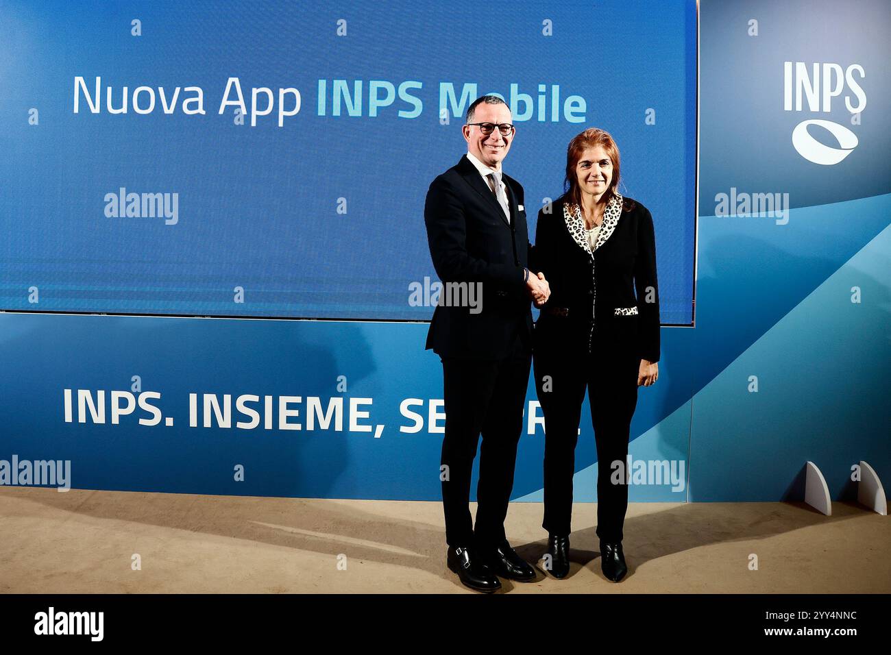 Roma, Italia. 19th Dec, 2024. Il presidente Gabriele Fava con Vittoria ...