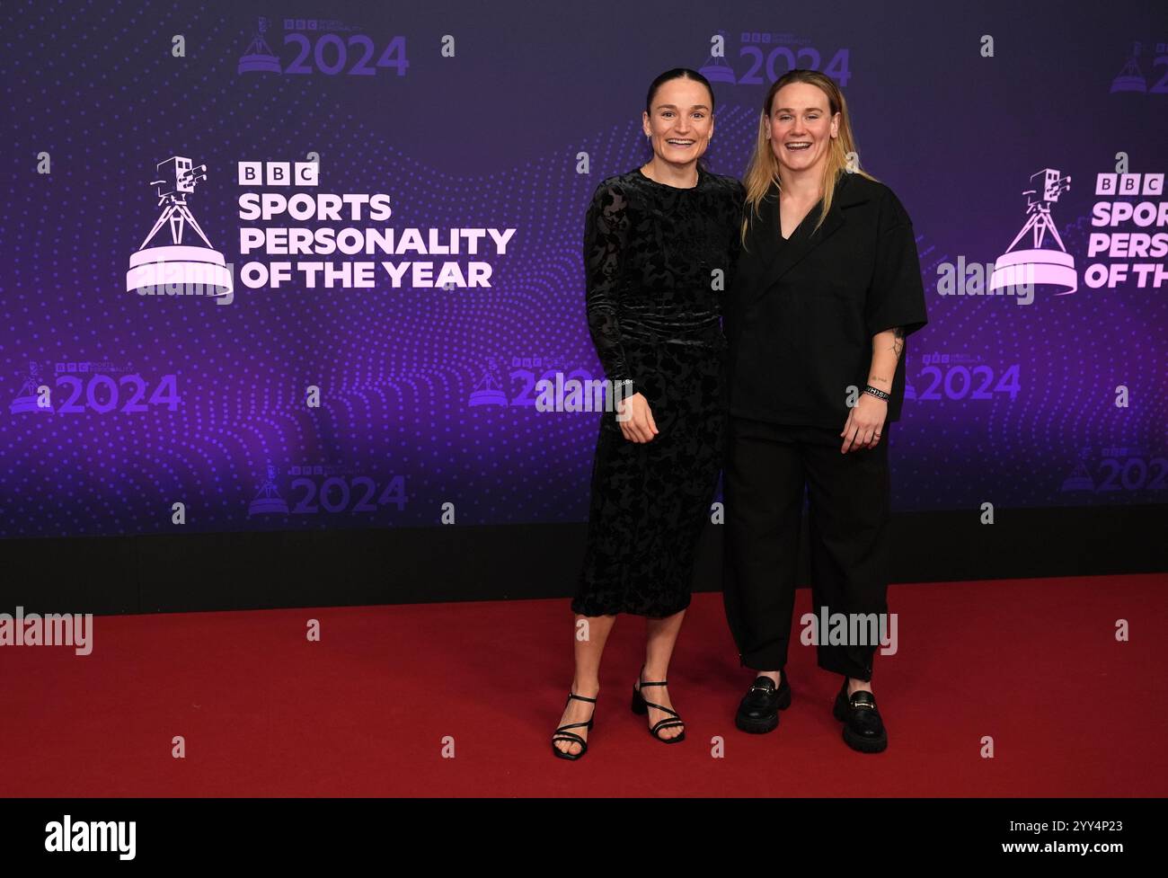 Jasmine Joyce (left) and Meg Jones arriving for the 2024 BBC Sports ...