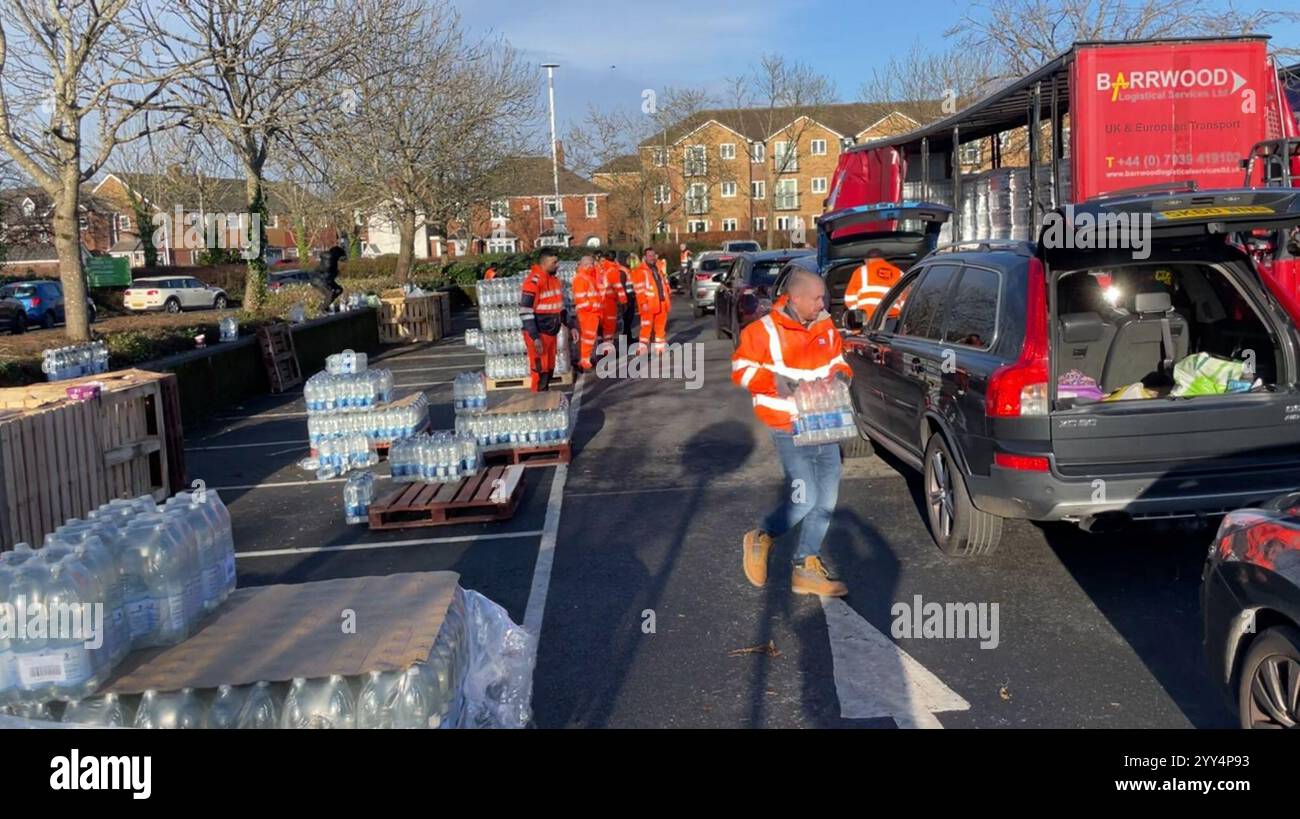 A bottle distribution centre at Asda, Totton. Residents have been ...
