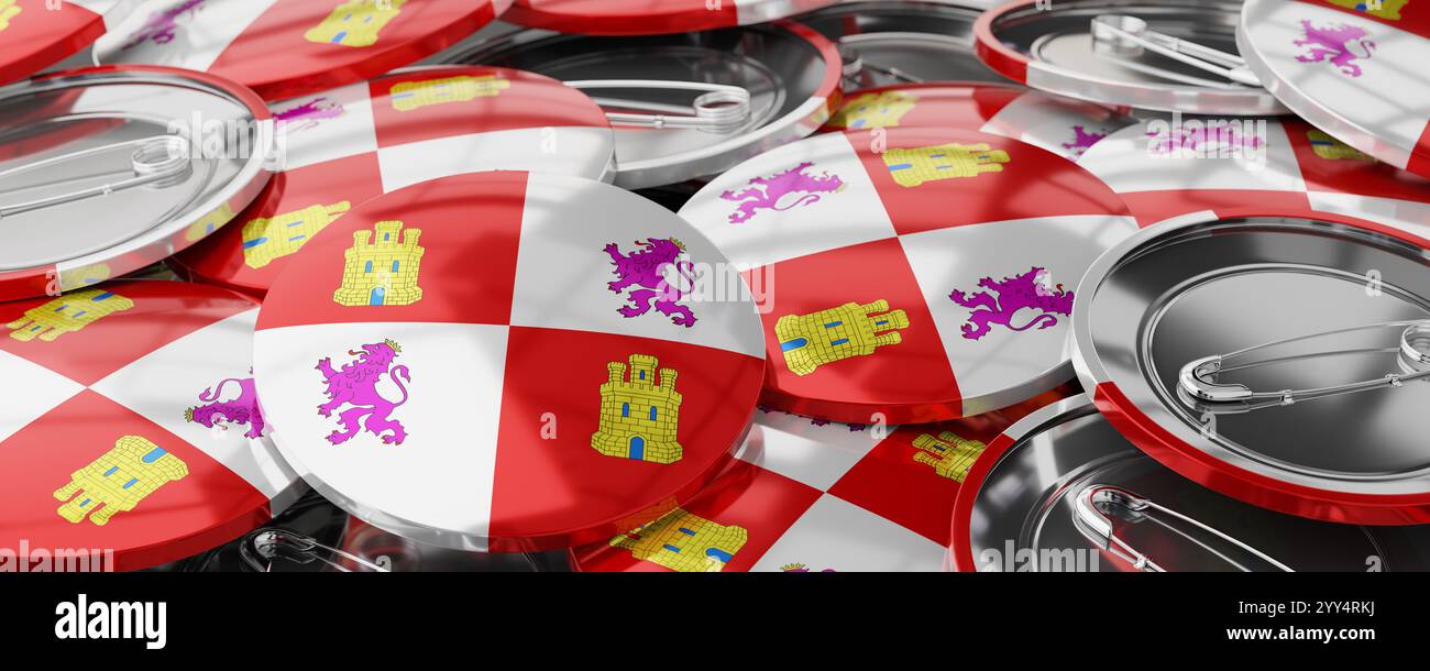 3d flag castile leon hi-res stock photography and images - Alamy
